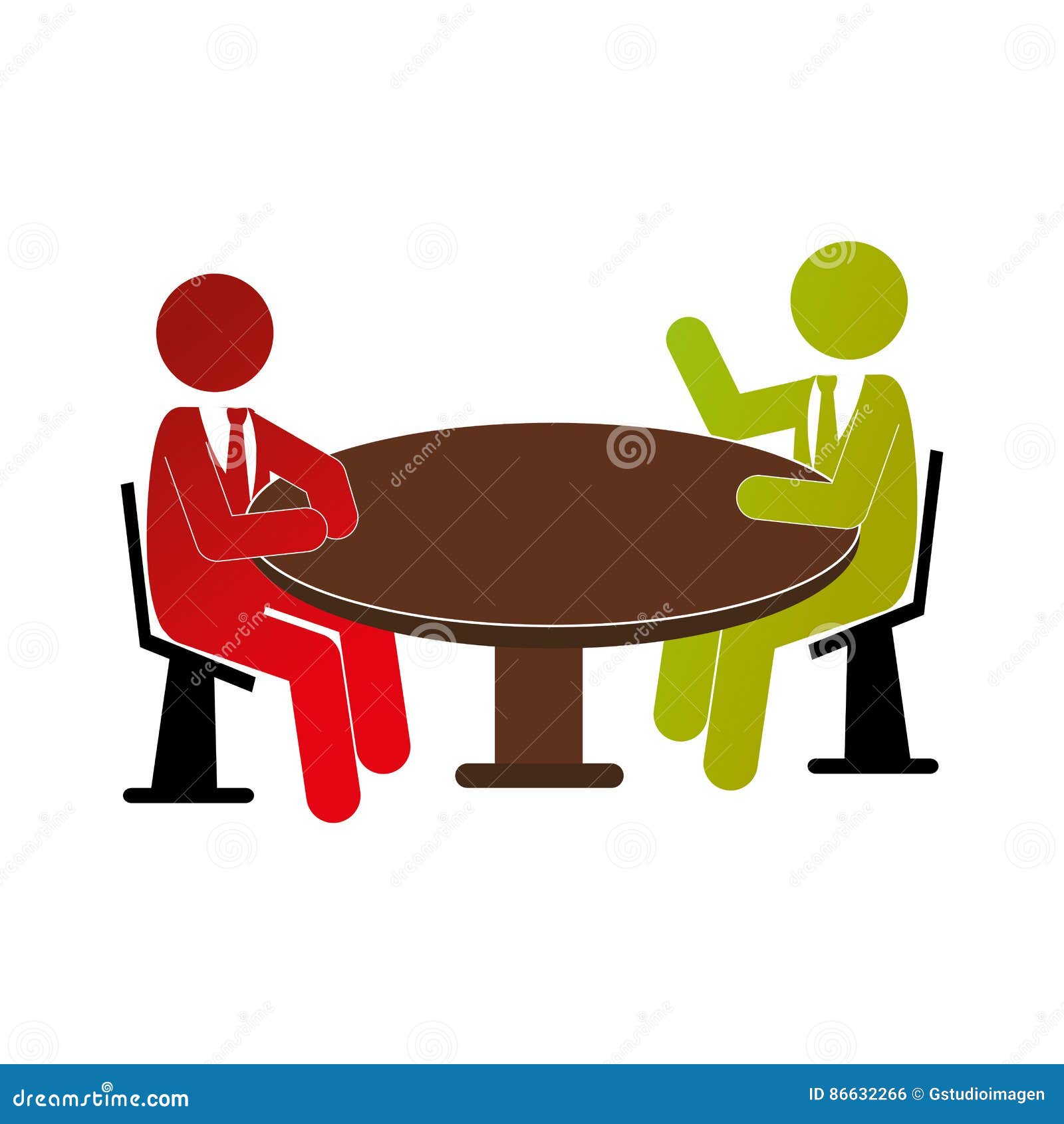 People Talking in Table Icon Stock Vector - Illustration of message ...