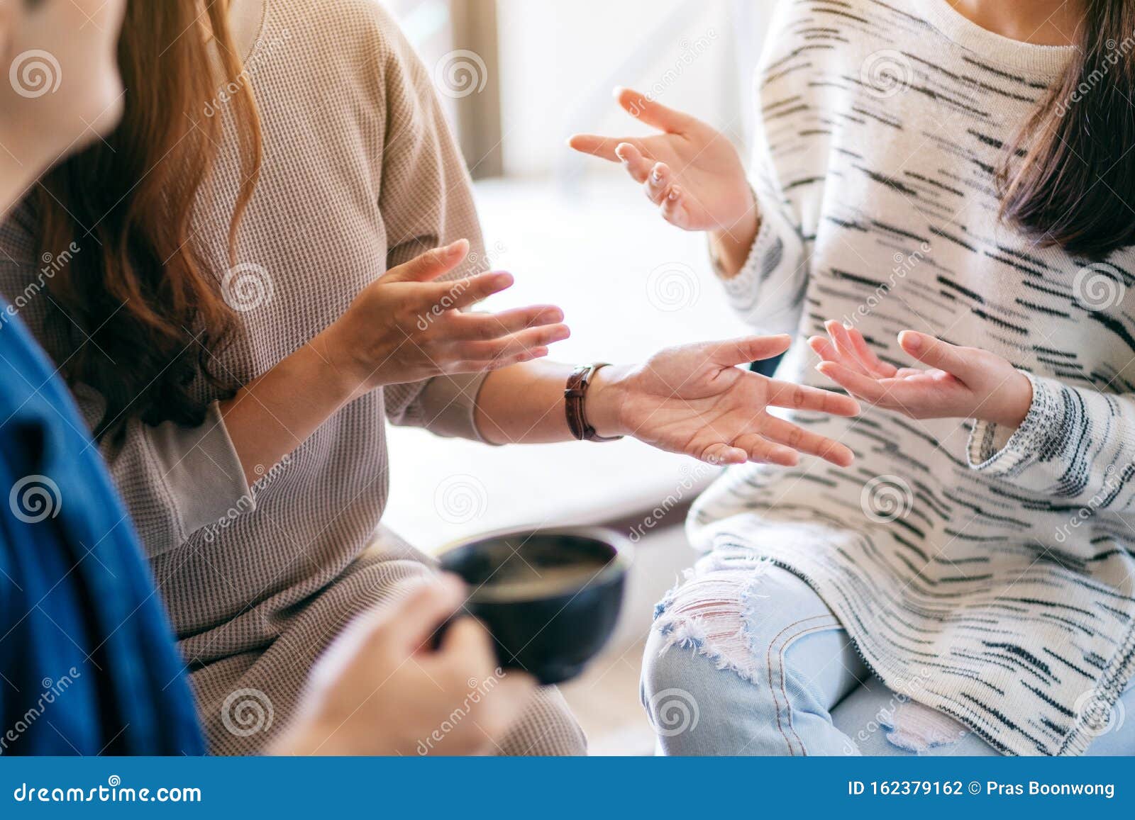 People talking together stock photo. Image of coffee - 162379162