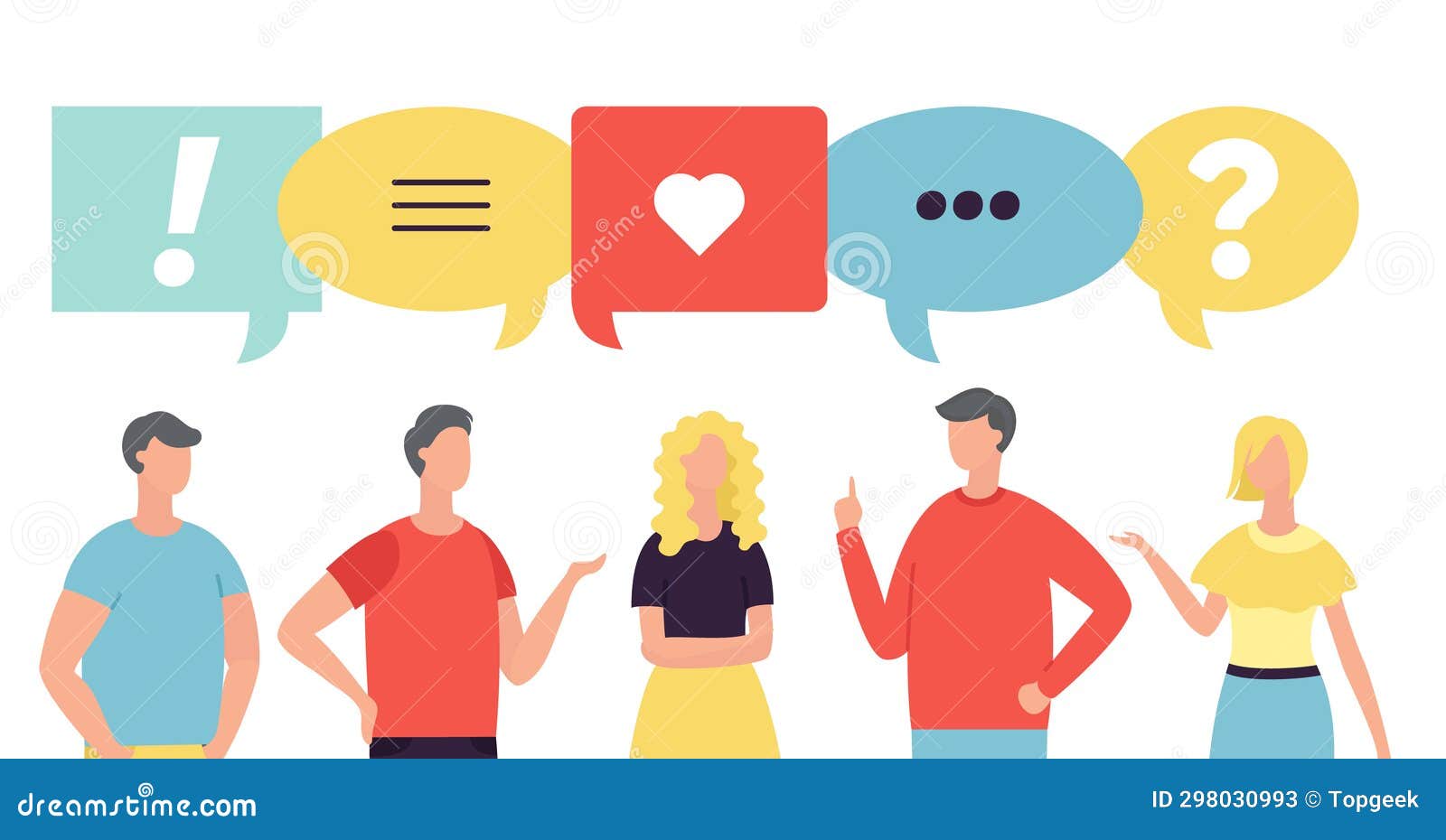 People Talking. People Use Their Words To Express Themselves and Convey ...