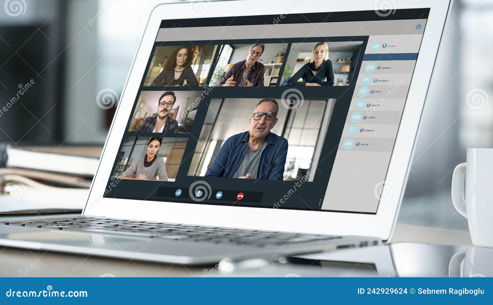 People Talking and Working on the Computer Stock Photo - Image of ...