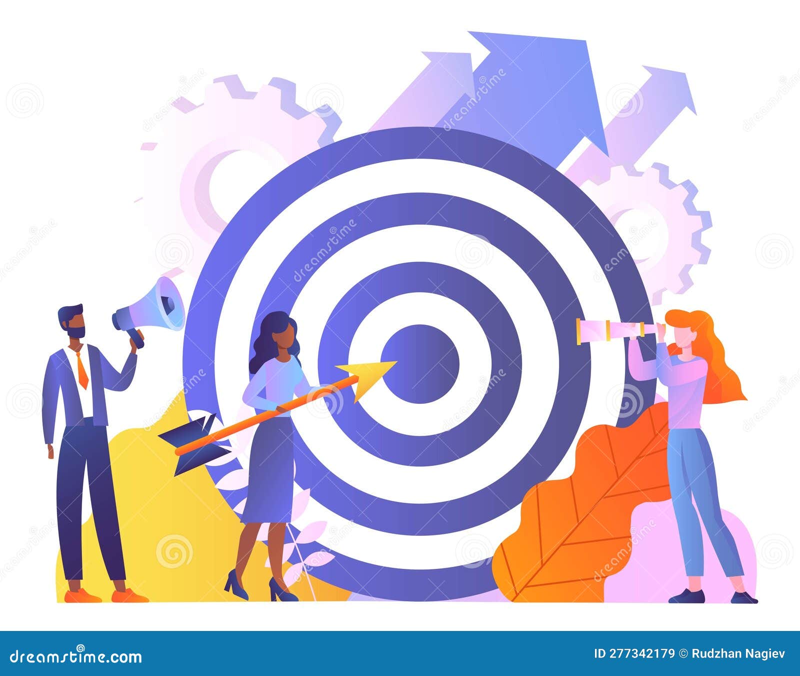 People with target concept stock vector. Illustration of business ...