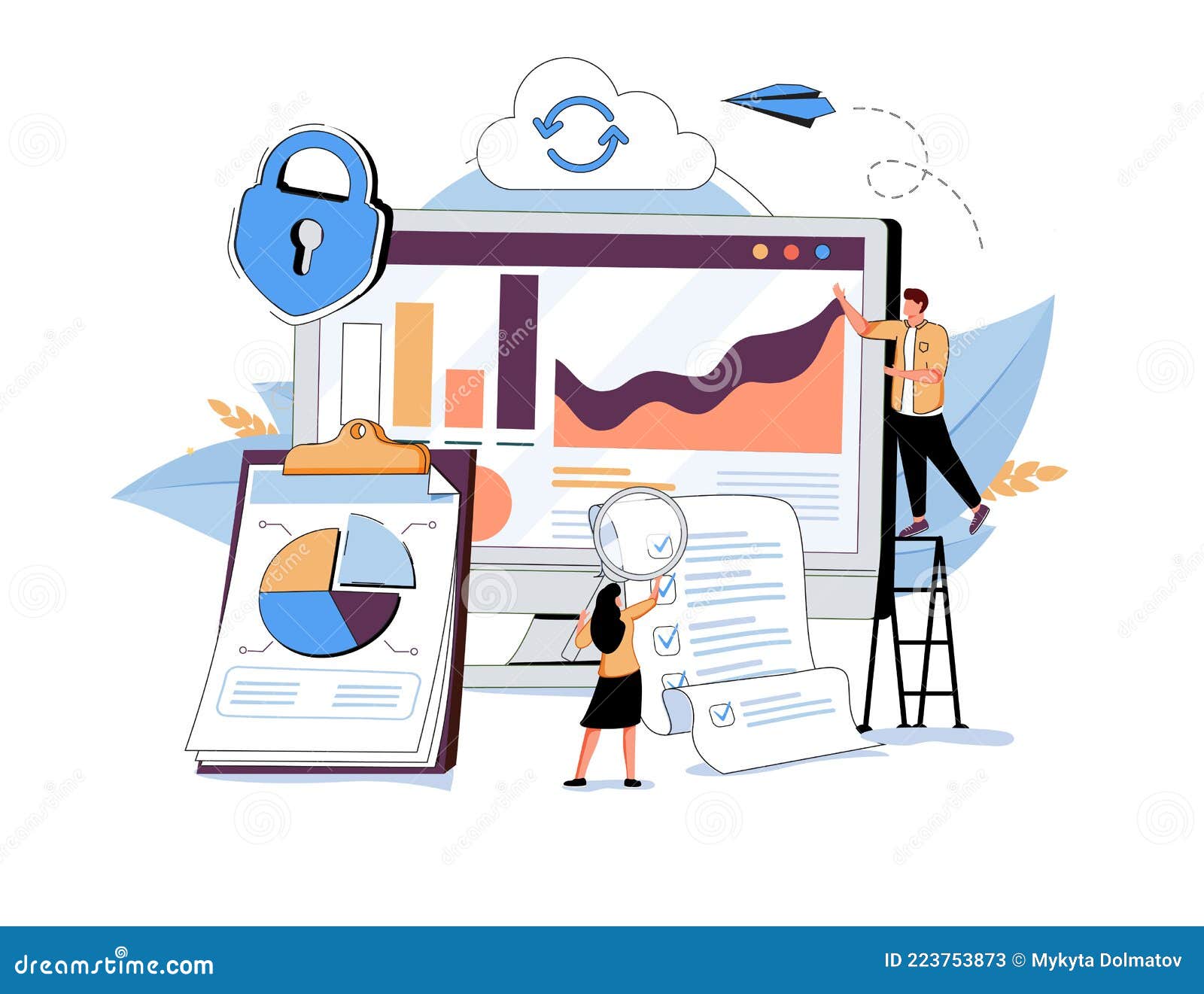 People in Team Analyze Dioramas and Graphics, Data Visualization ...