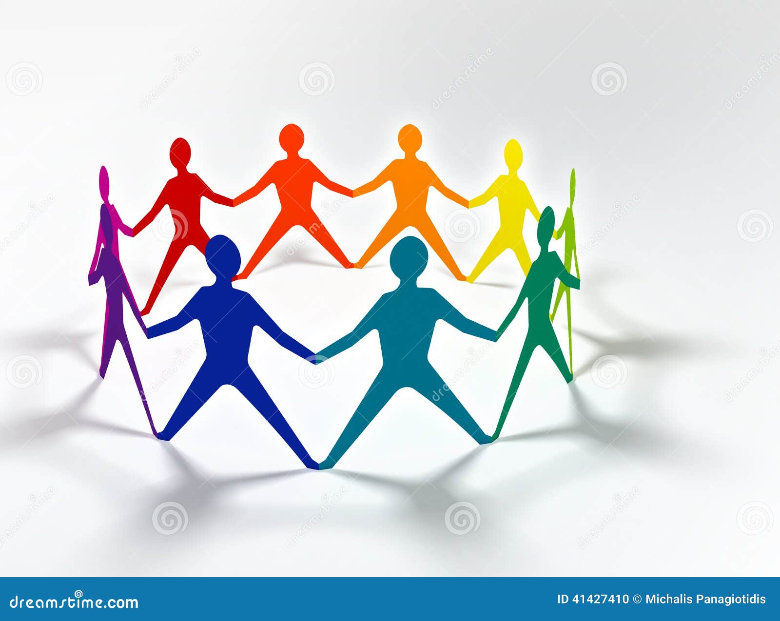 People Team in Circle Chain Stock Illustration - Illustration of icon ...