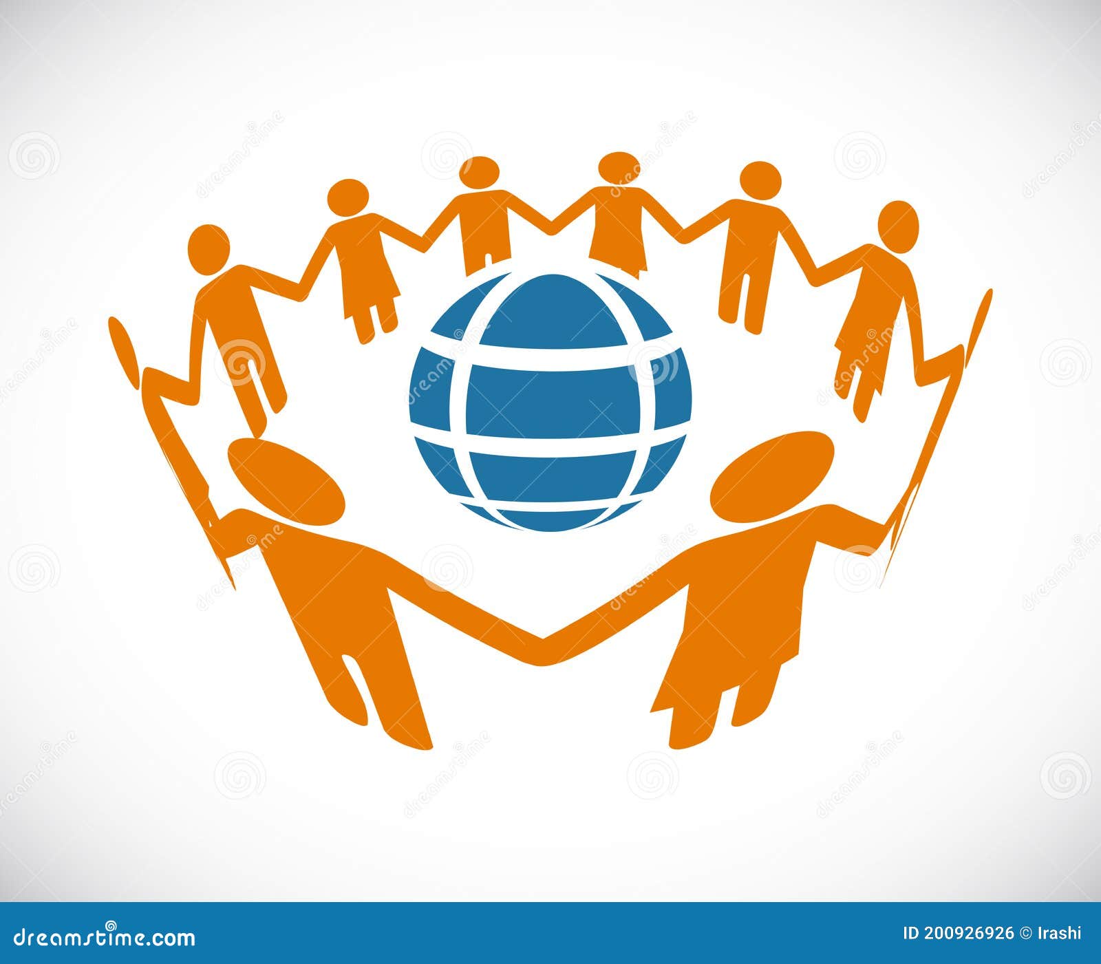 People Teamwork Circle Earth Stock Vector - Illustration of globe ...