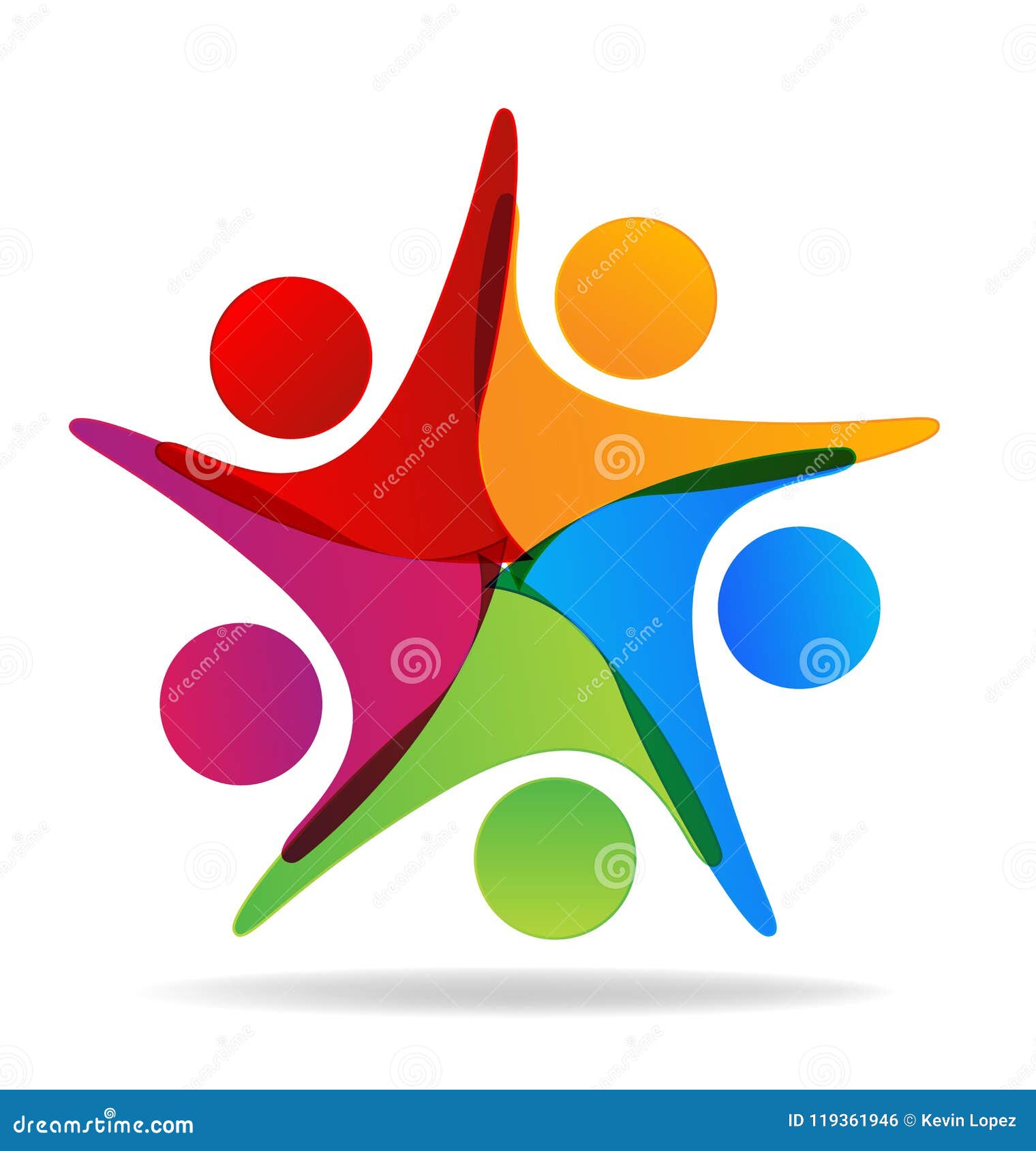 People Teamwork Concept Circle Group Vector Stock Vector - Illustration ...