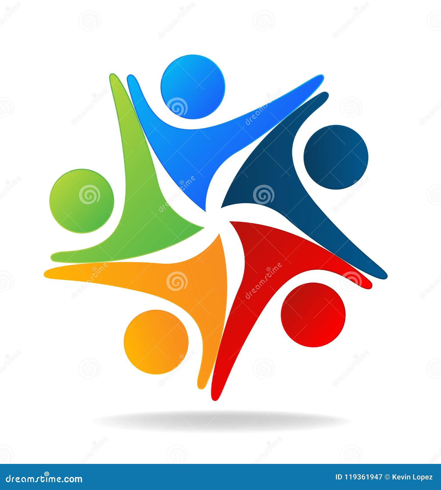 People Teamwork Concept Circle Group Vector Stock Vector - Illustration ...