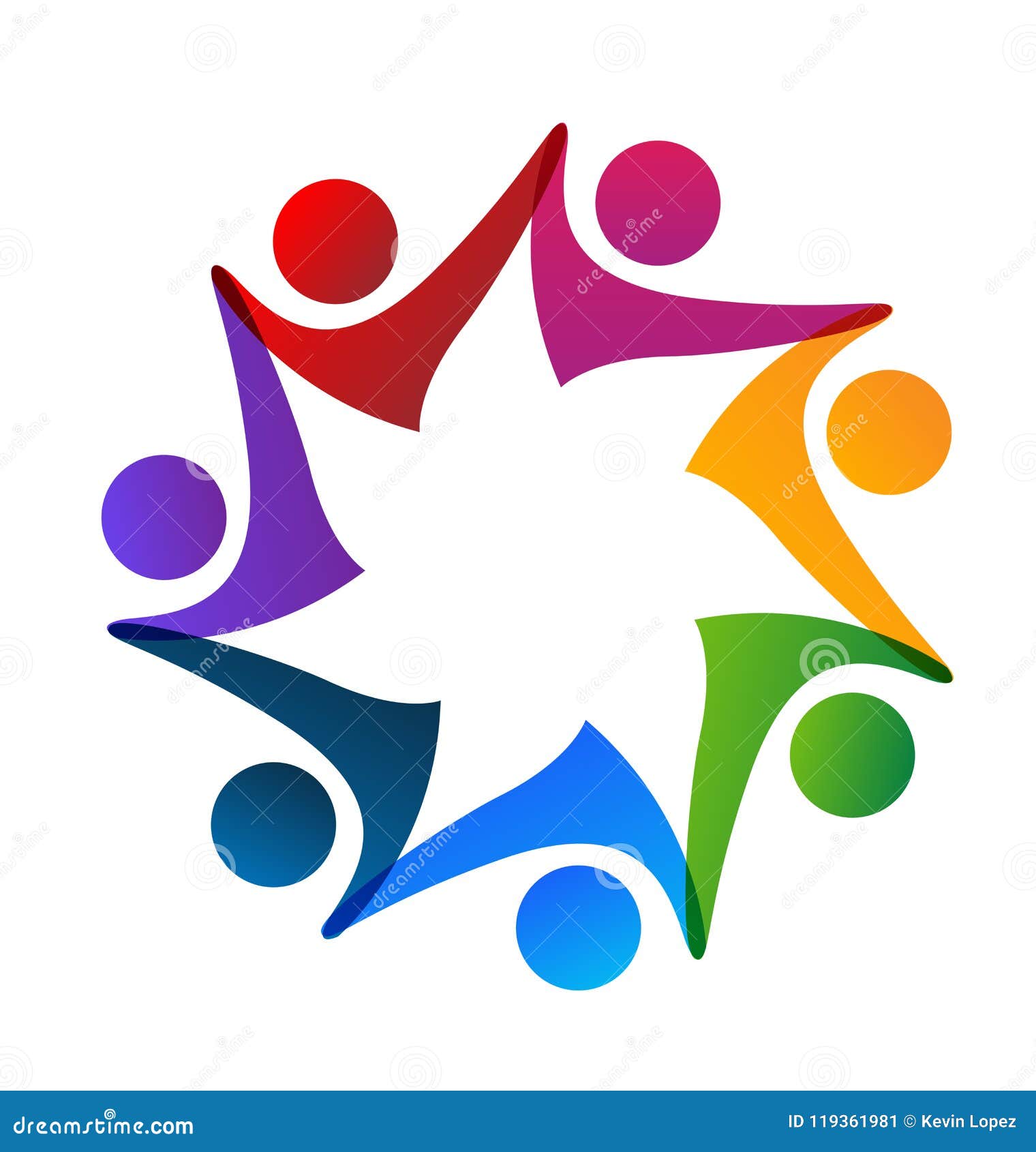 People Teamwork Concept Circle Group Vector Stock Vector - Illustration ...