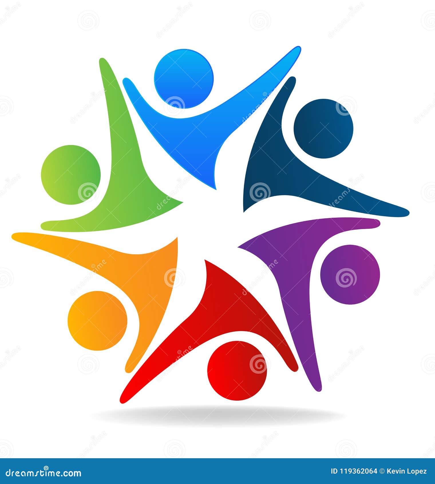 People Teamwork Concept Circle Group Vector Stock Vector - Illustration ...