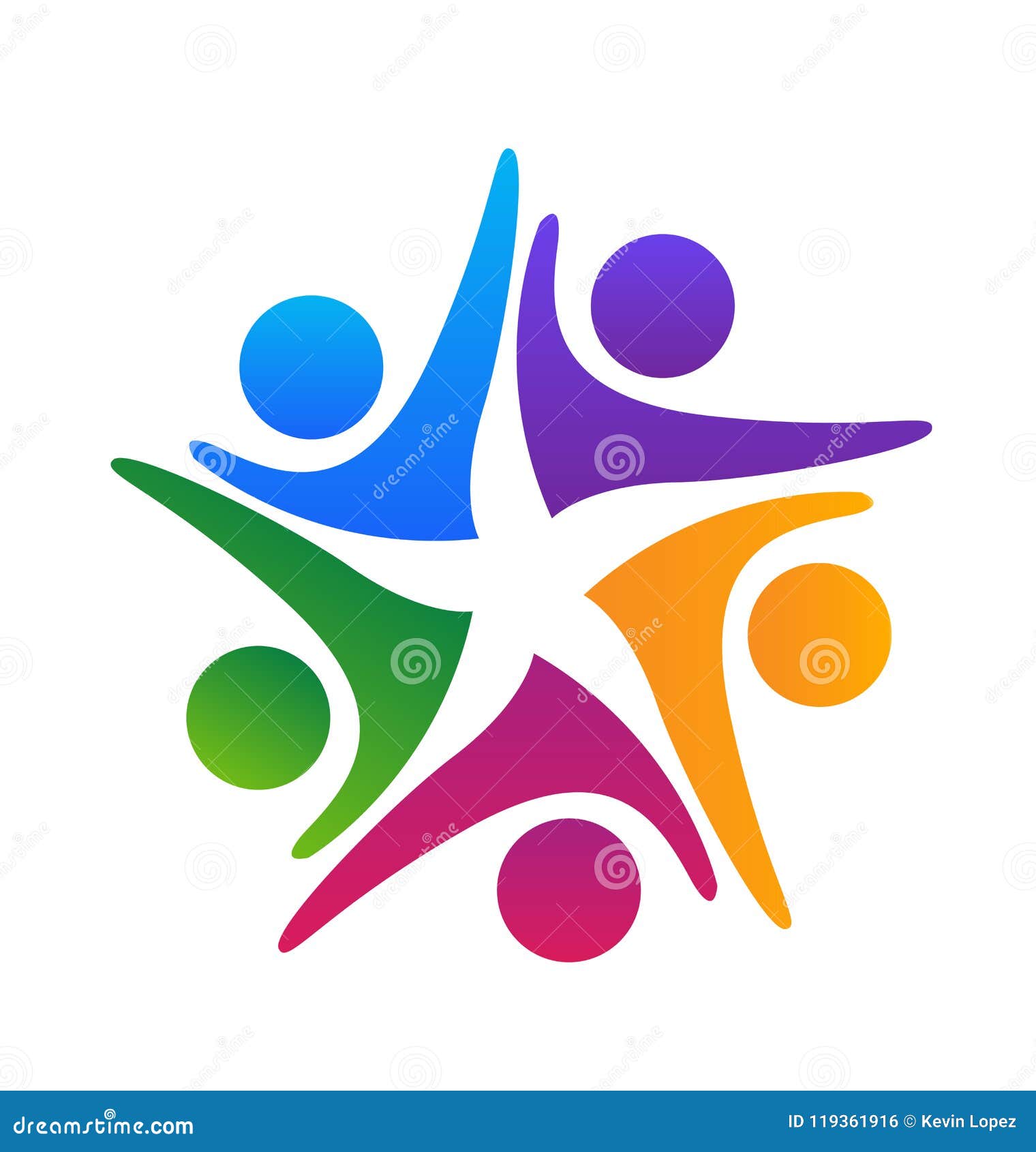 People Teamwork Concept Circle Group Vector Stock Vector - Illustration ...