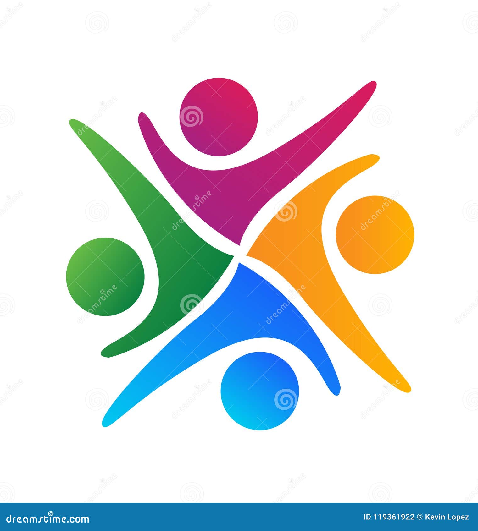 People Teamwork Concept Circle Group Vector Stock Vector - Illustration ...