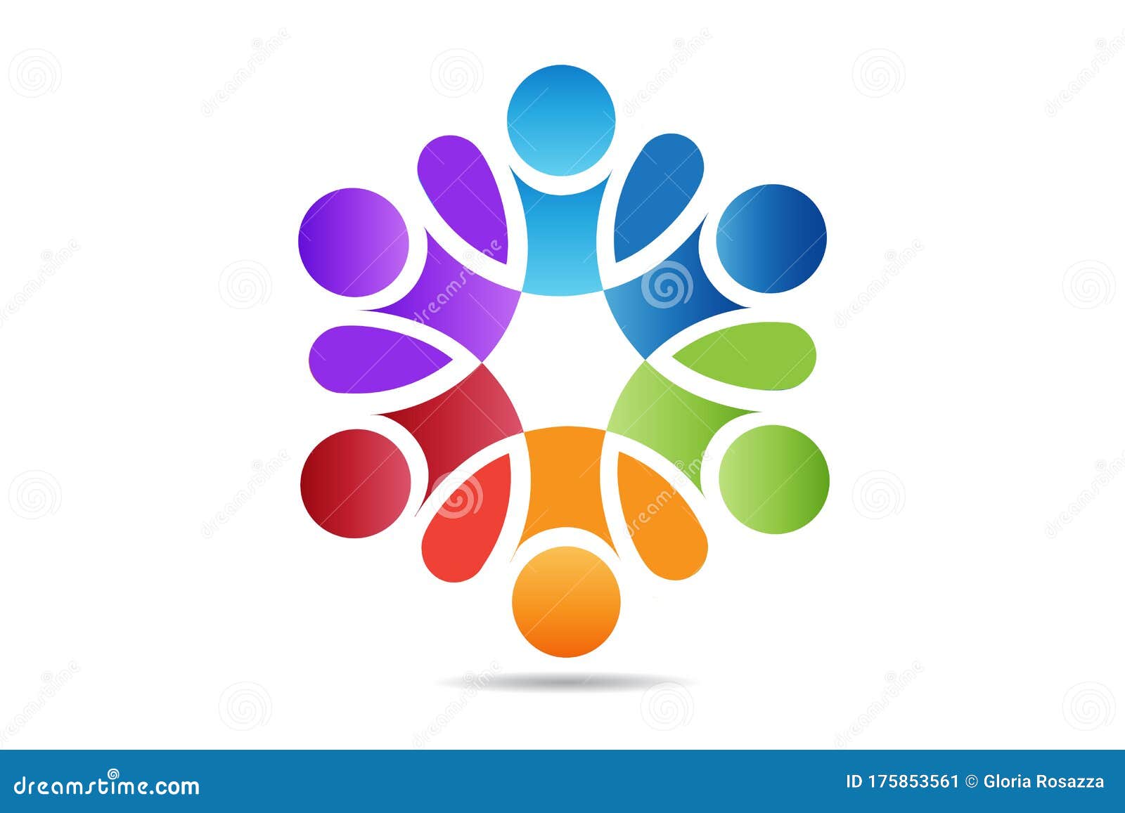 People Teamwork Concept of Helping Logo Vector Stock Vector ...