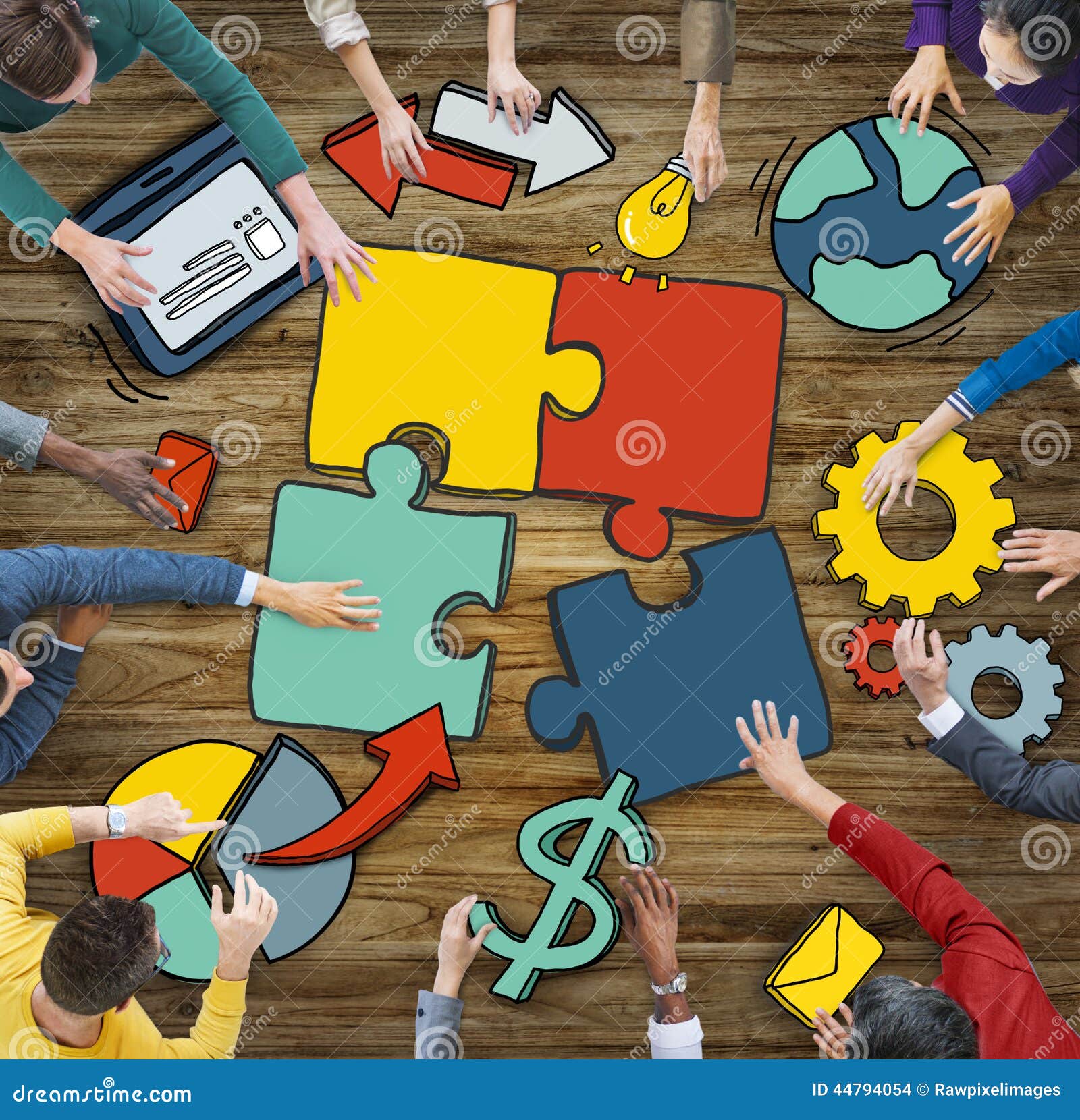 People with Teamwork Concept Photo Illustration Stock Illustration ...
