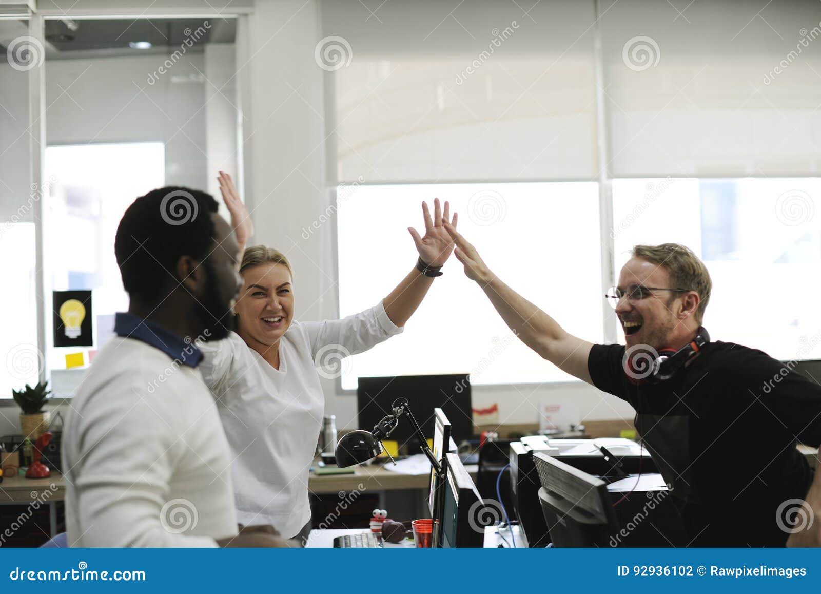 Teamwork Of Five Team Stock Image | CartoonDealer.com #93591691