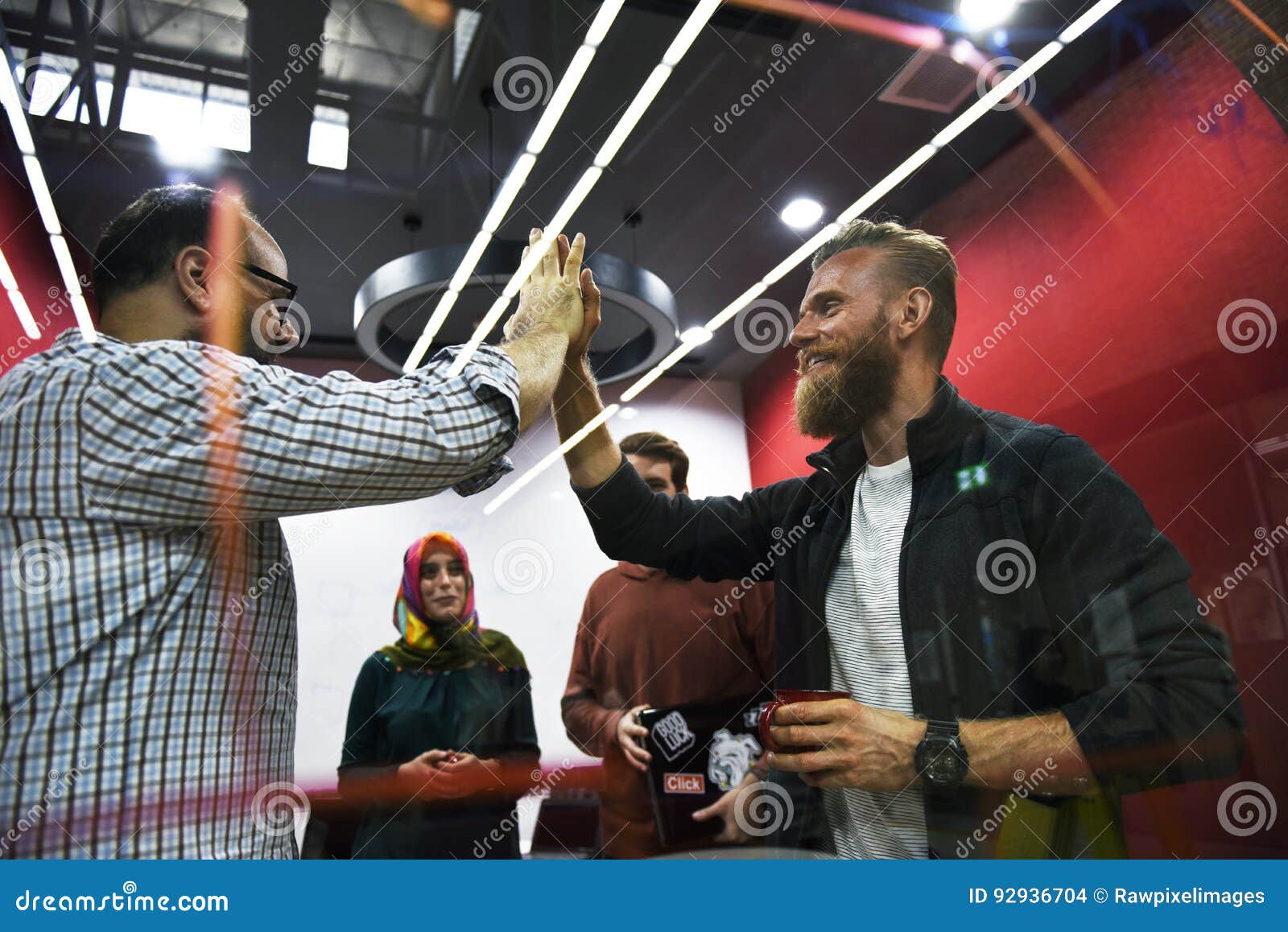 People Teamwork Cooperation High Five Hands Stock Photo - Image of ...