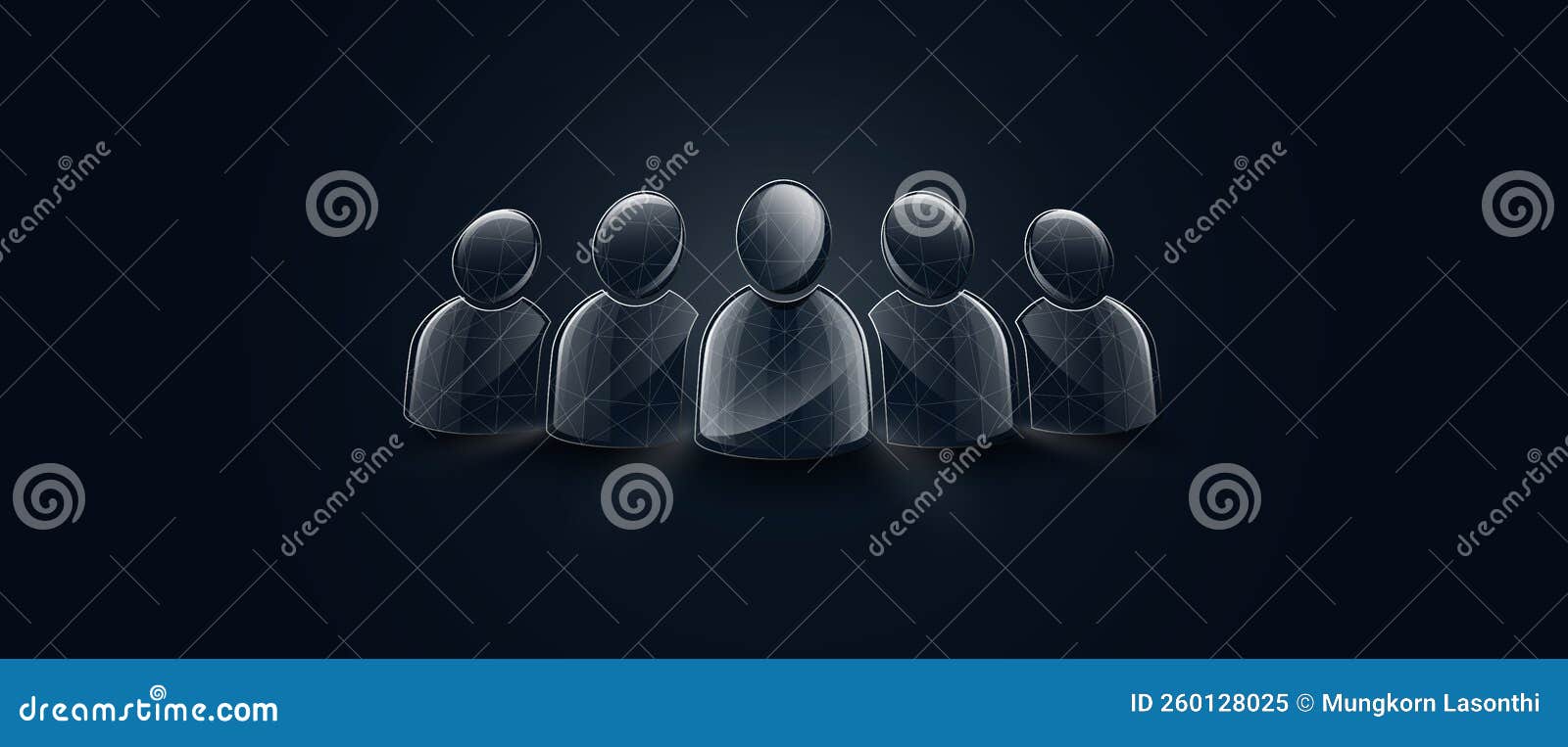 People, Teamwork, Group, 3d Icon. Wireframe and Low Polygon Design ...