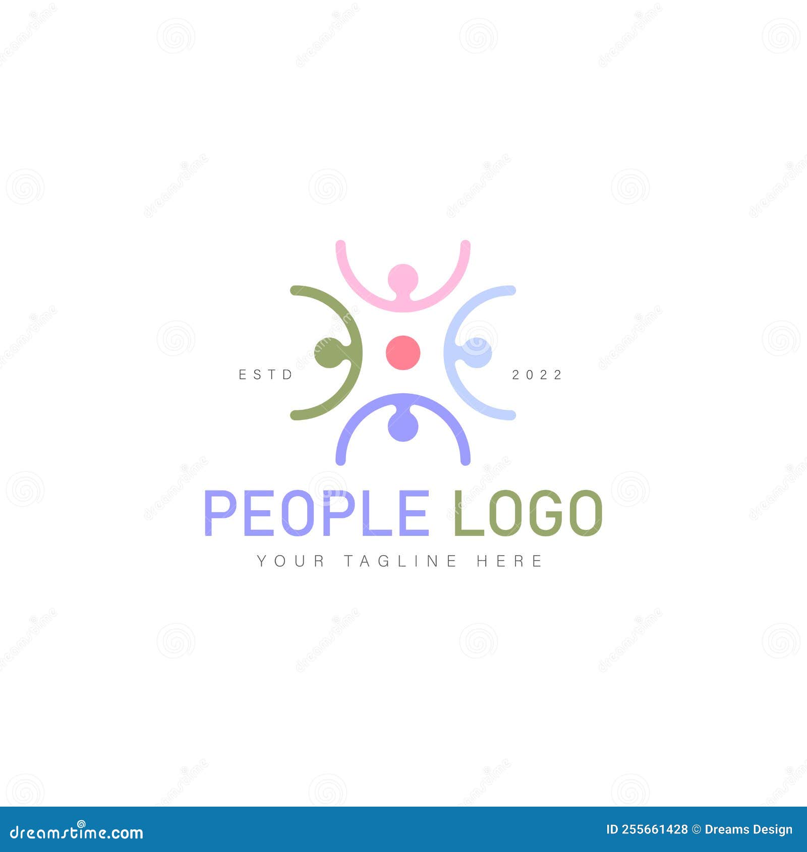 People with Teamwork Logo Design Icon Illustration Stock Vector ...
