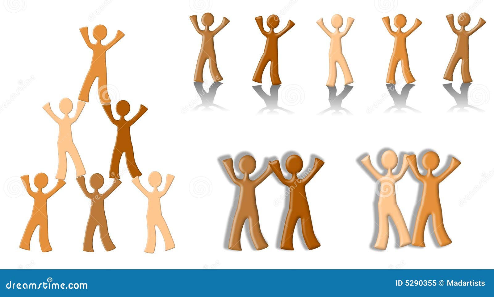 Teamwork Pyramid Stock Illustration | CartoonDealer.com #30084844