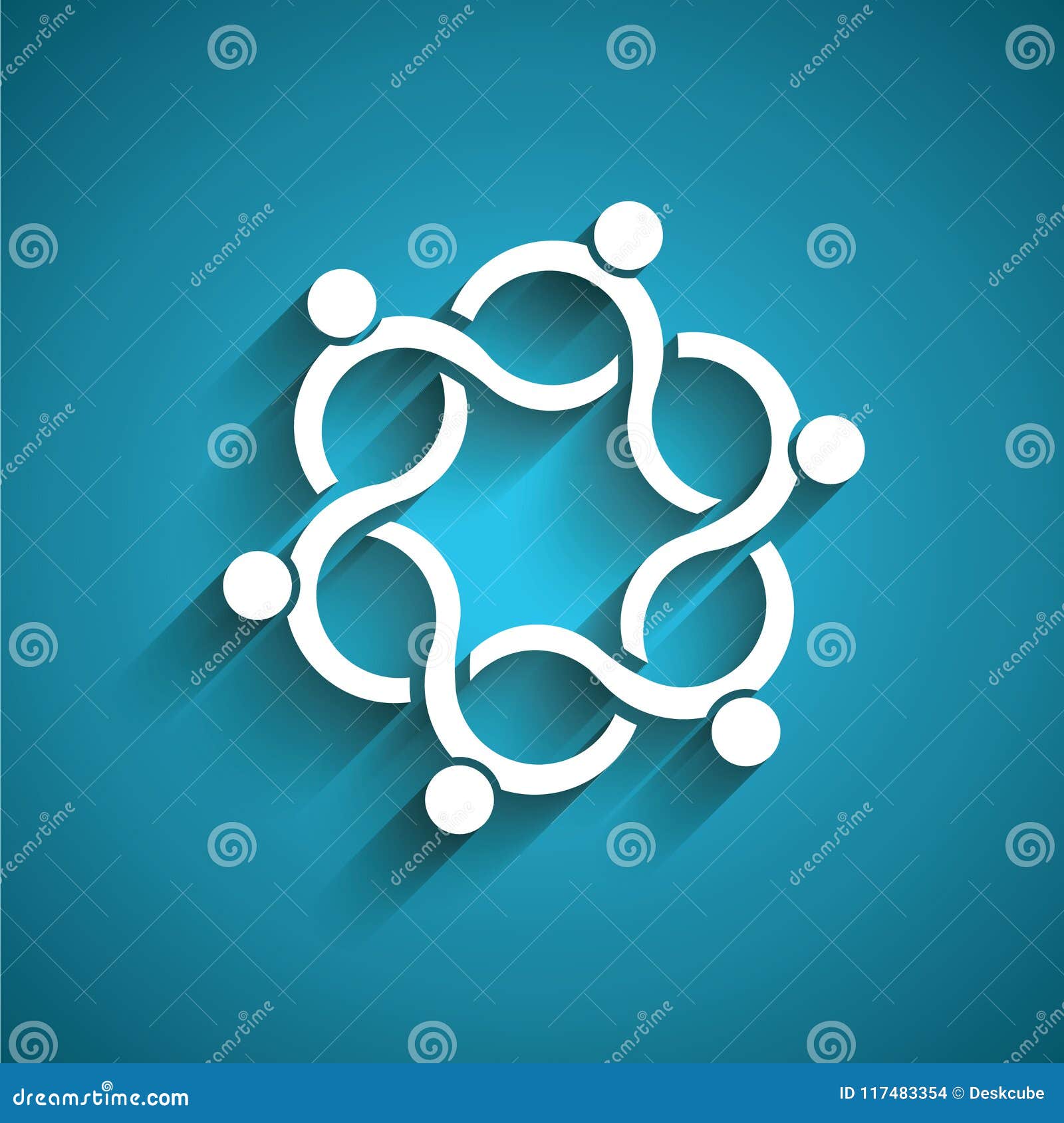 People Teamwork Wave. Vector Logo Design Stock Vector - Illustration of ...
