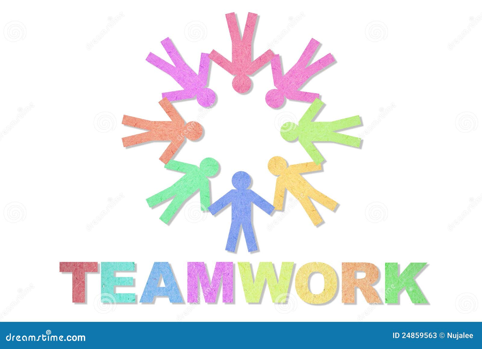 People and teamwork word stock illustration. Illustration of paper ...