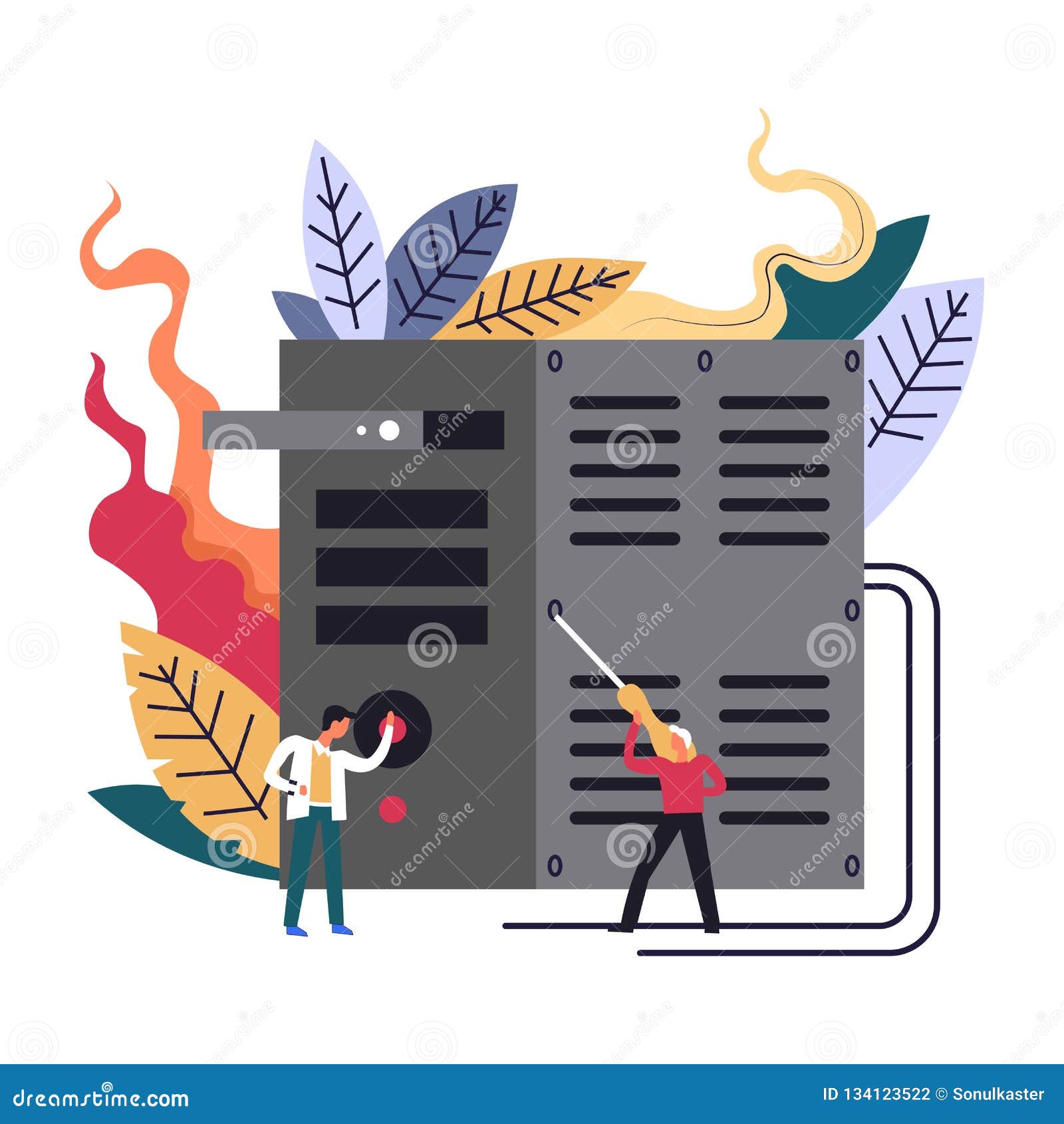 Technician Workers And Engineers Team. Technicians People Group ...