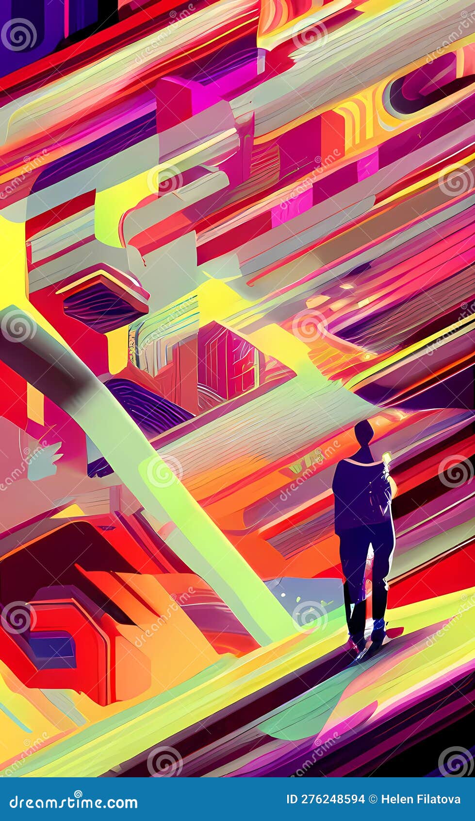 People and technology stock illustration. Illustration of lines - 276248594