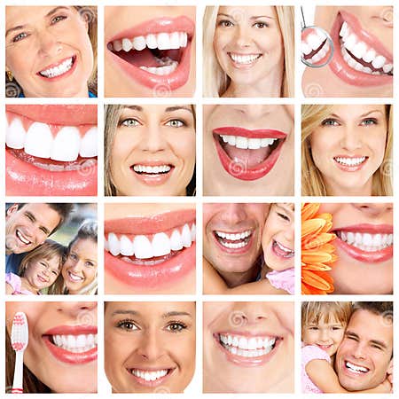 People teeth collage. stock photo. Image of human, background - 35582016