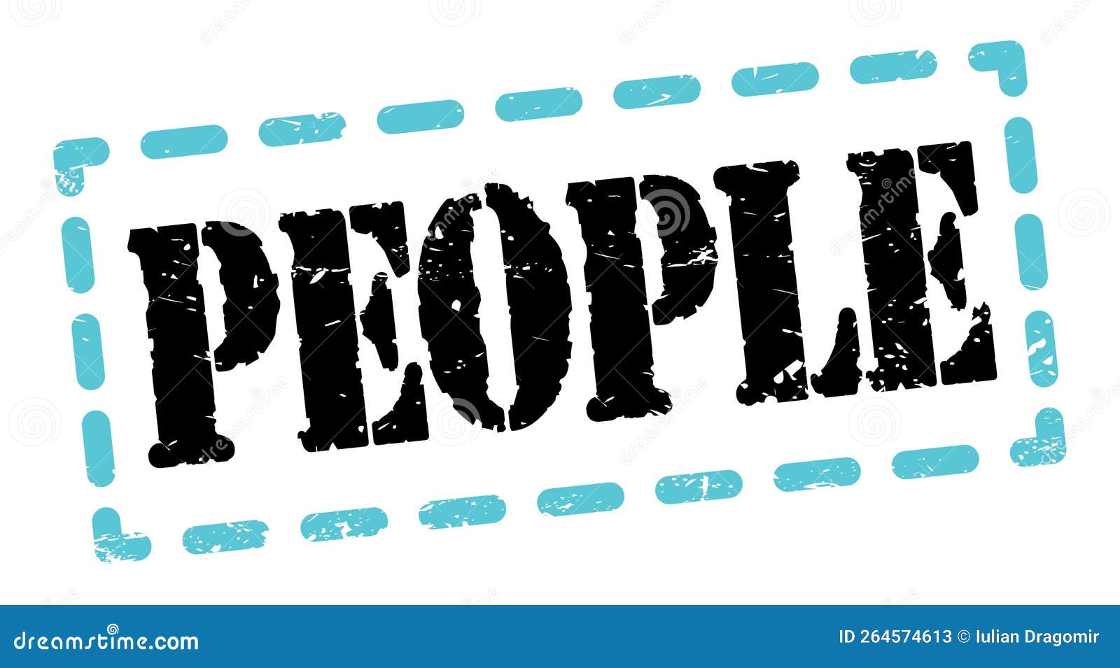 PEOPLE Text Written on Blue-black Stamp Sign Stock Illustration ...