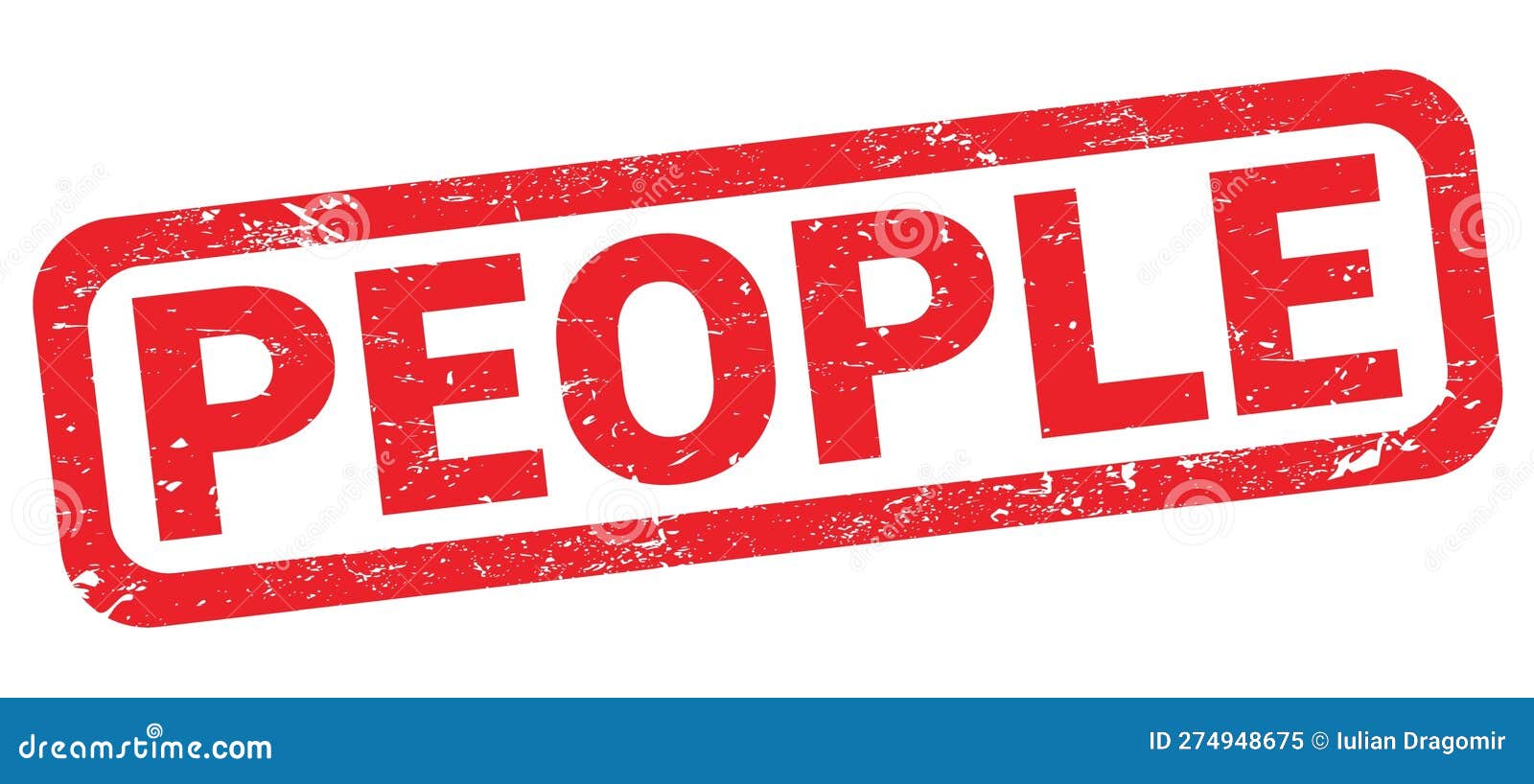 PEOPLE Text Written on Red Rectangle Stamp Stock Illustration ...