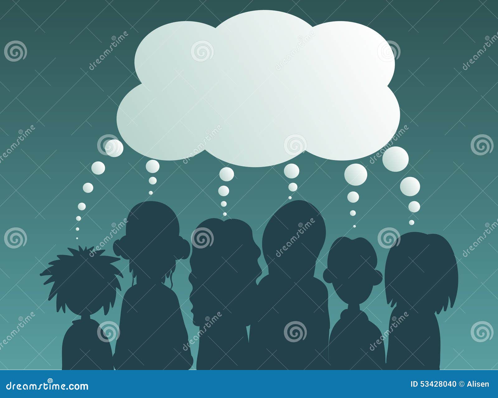 People with Thinking Bubbles Stock Vector - Illustration of friendship ...