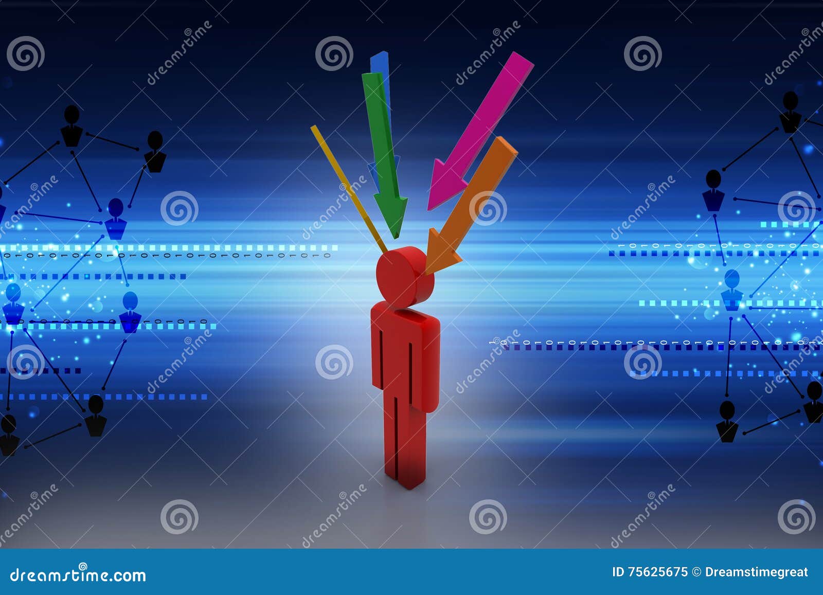 People Thinking Different Ways Stock Illustration - Illustration of ...