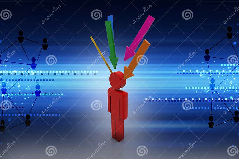 People Thinking Different Ways Stock Illustration - Illustration of ...