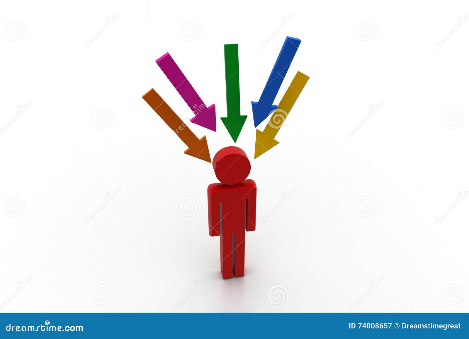 People Thinking Different Ways Stock Illustration - Illustration of ...