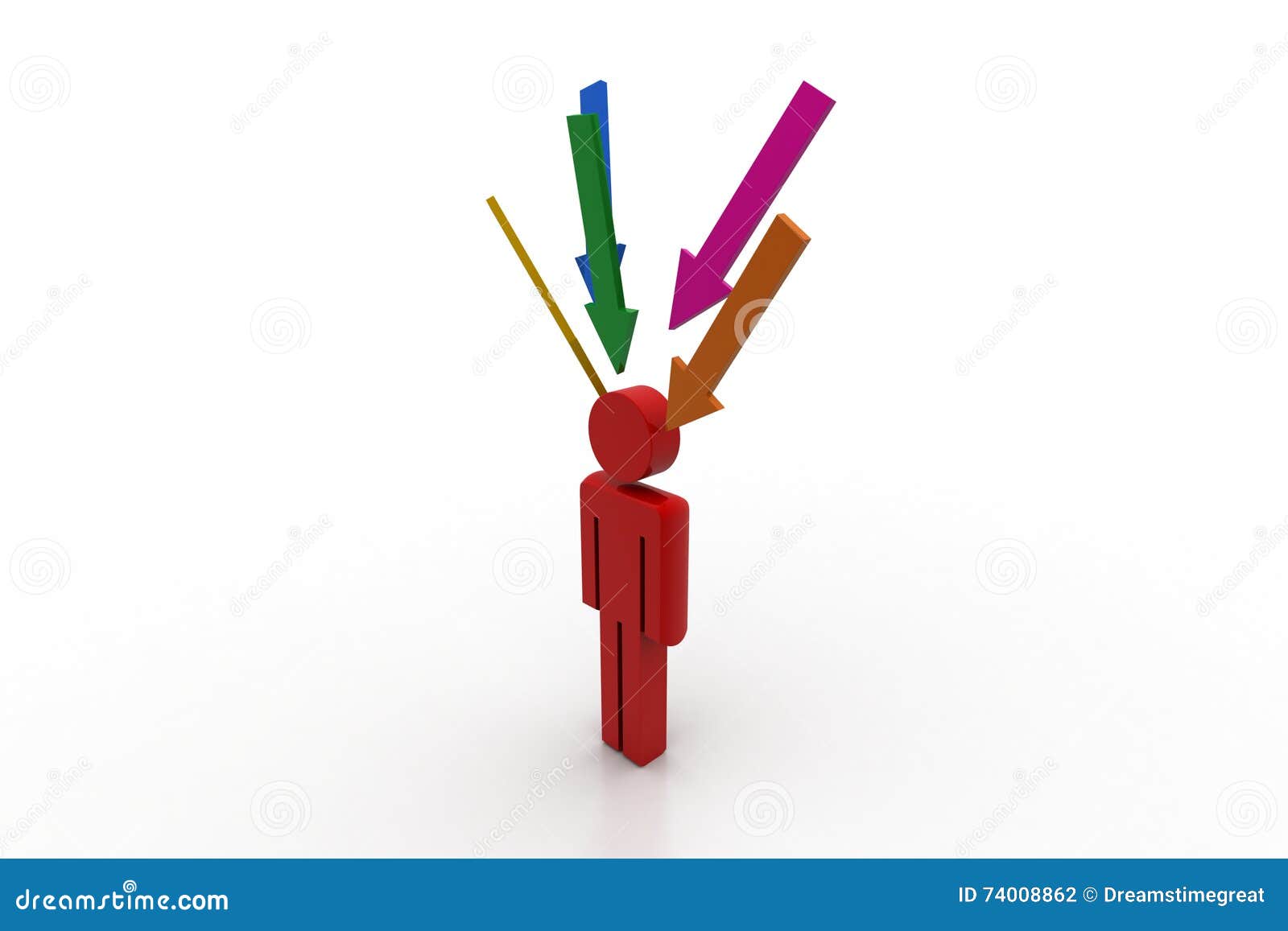 People Thinking Different Ways Stock Illustration - Illustration of ...