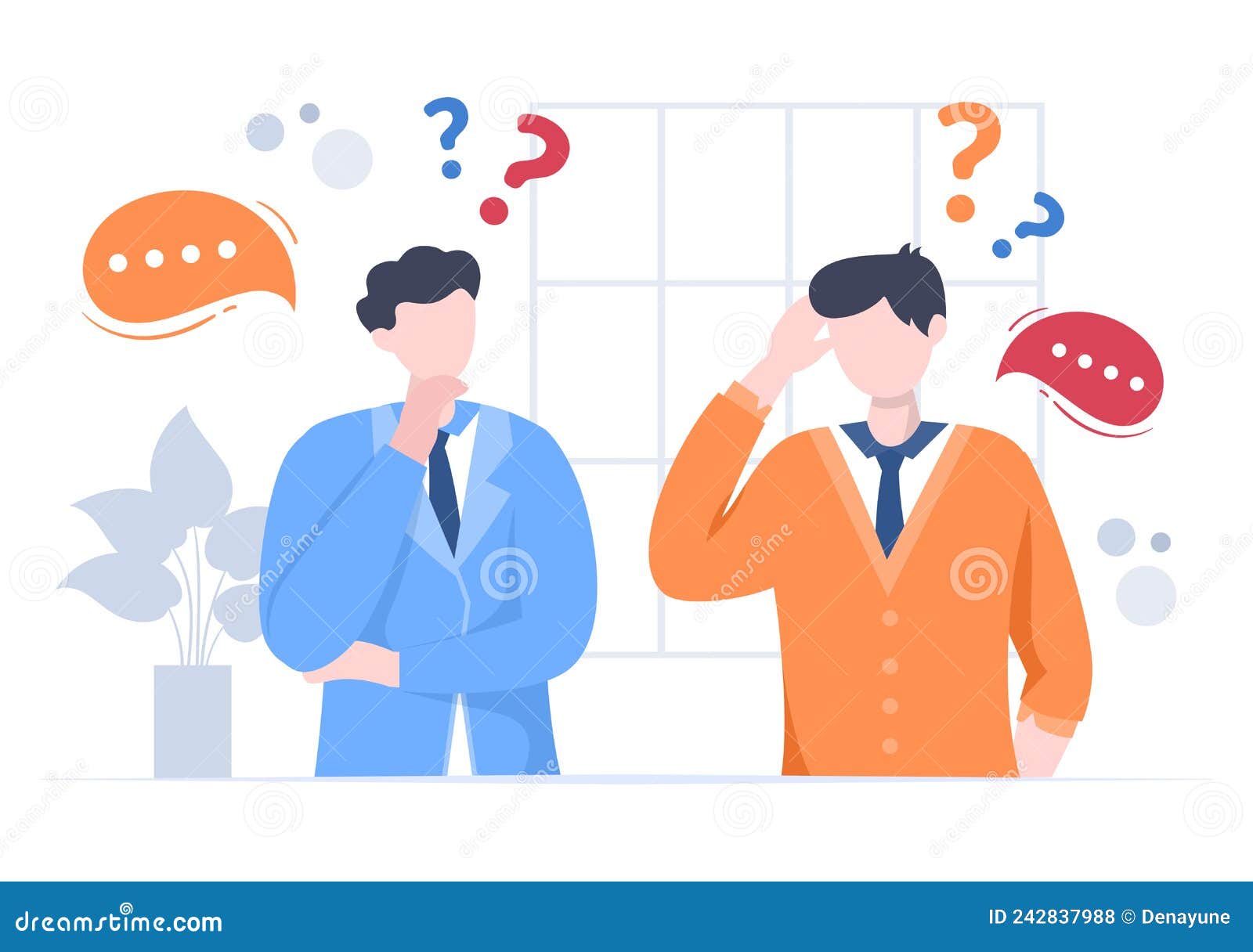 People Thinking To Make Decision, Problem Solving and Find Creative ...