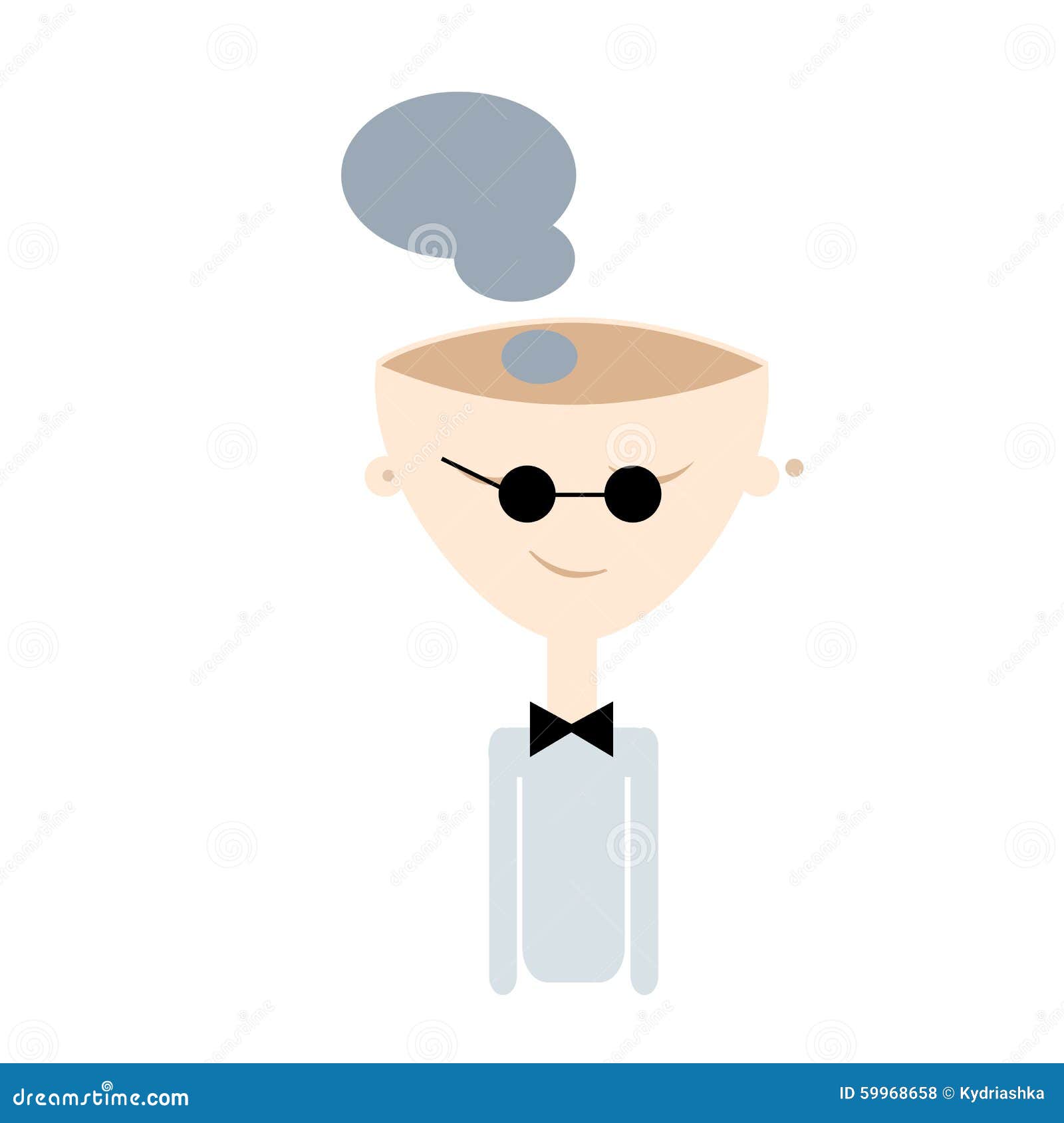 Bad Thoughts Concept. A Grandfather Feels Depressed With Thoughts After ...