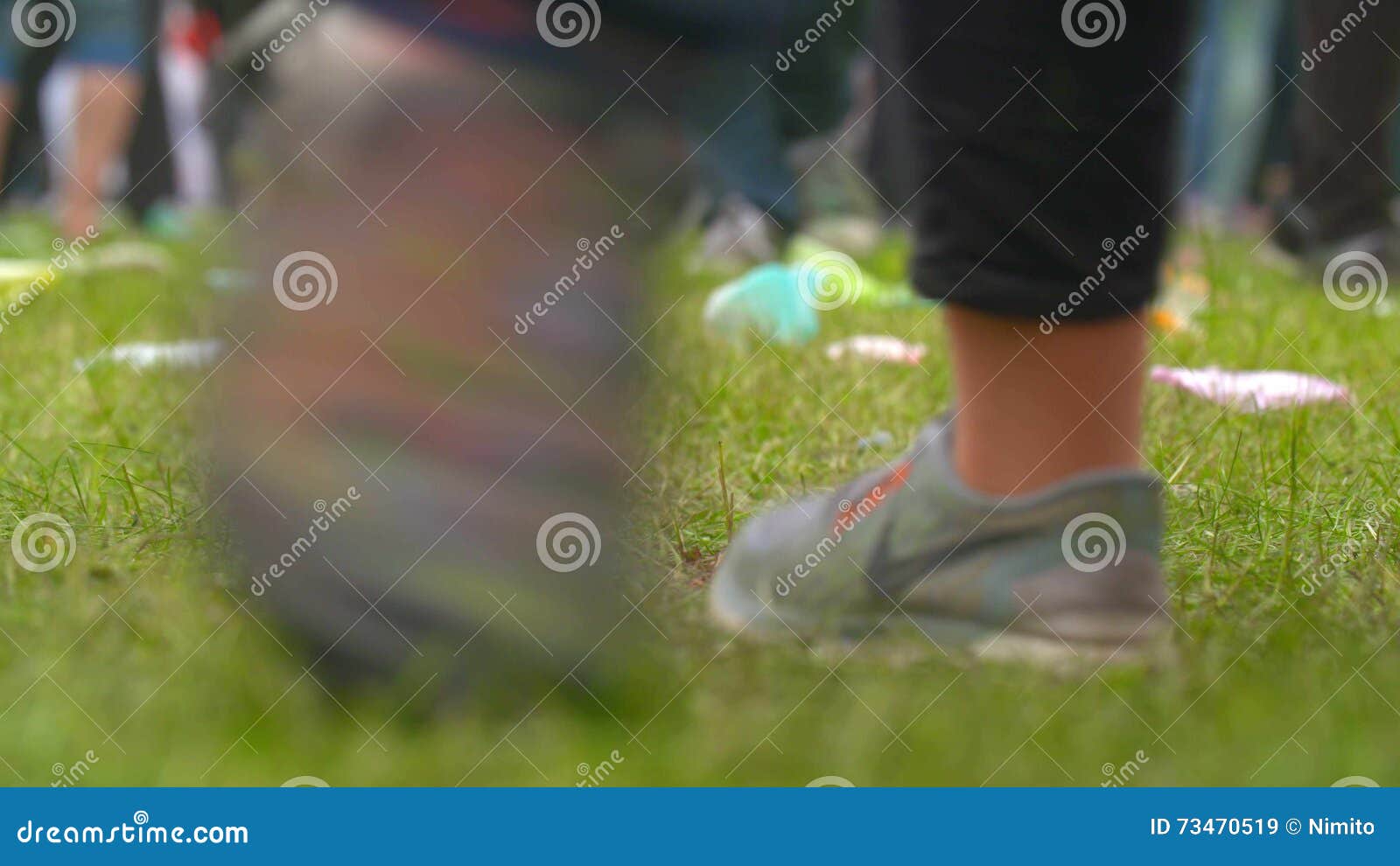 People Throw Garbage on the Ground at a Mass Event Stock Video - Video ...