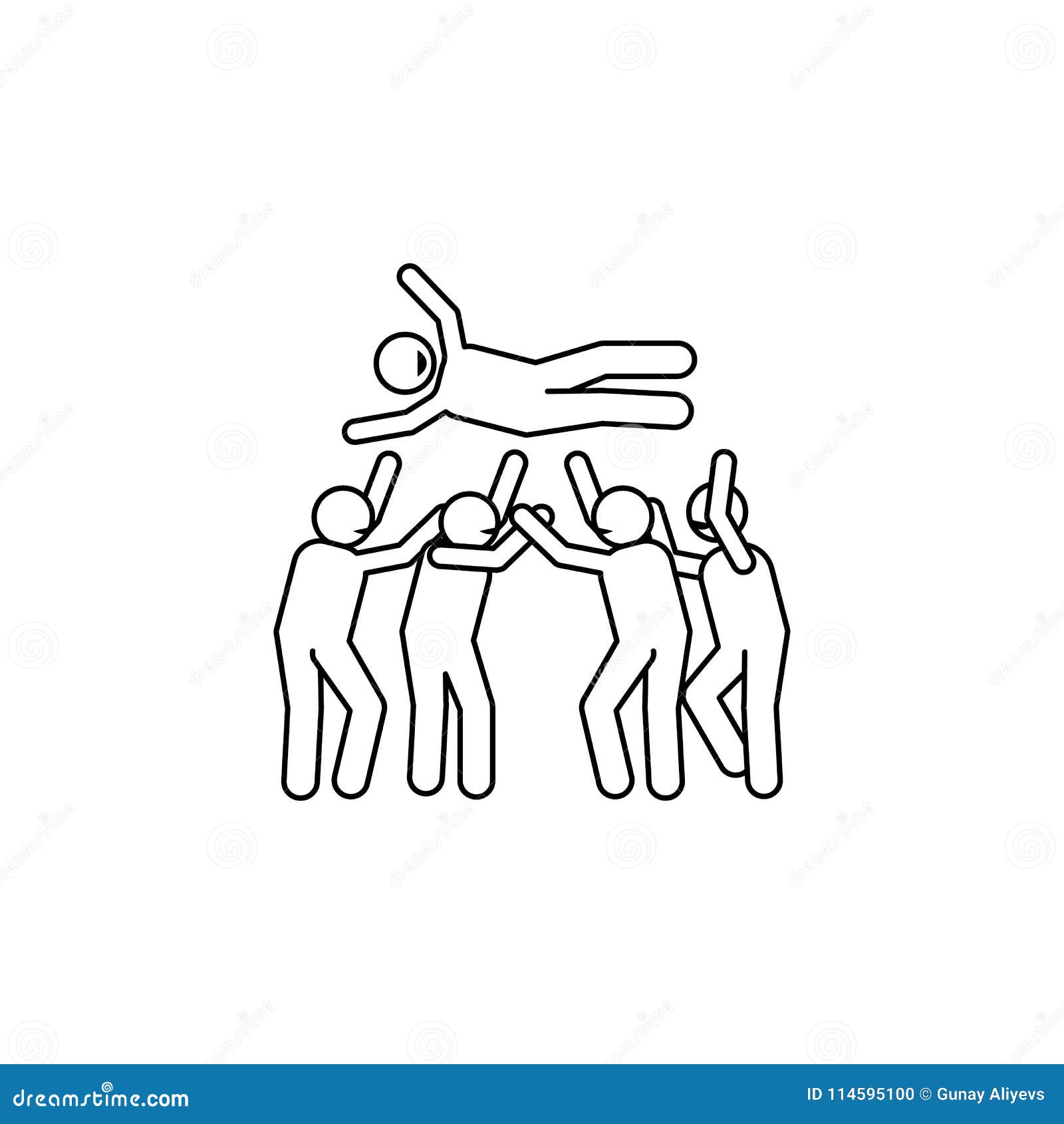 People Throw a Person Icon. Element of People Celebrating for Mobile ...