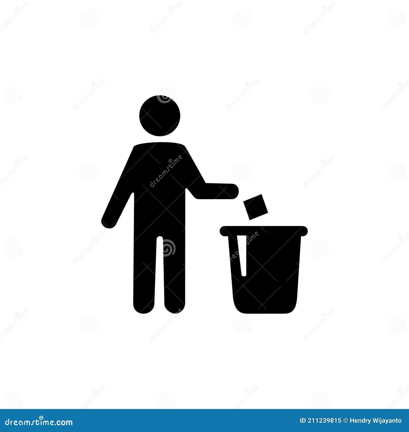 People are Throwing Garbage Icon and Simple Flat Symbol for Website ...