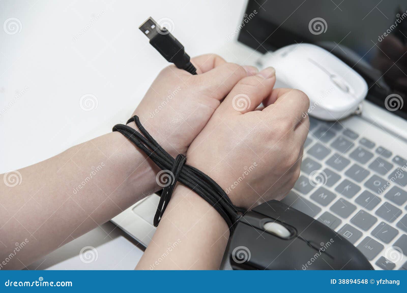 People ties to computer stock photo. Image of notebook - 38894548