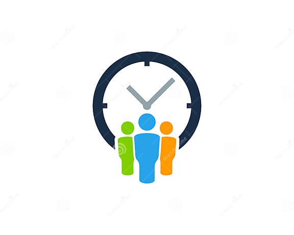People Time Icon Logo Design Element Stock Vector - Illustration of ...