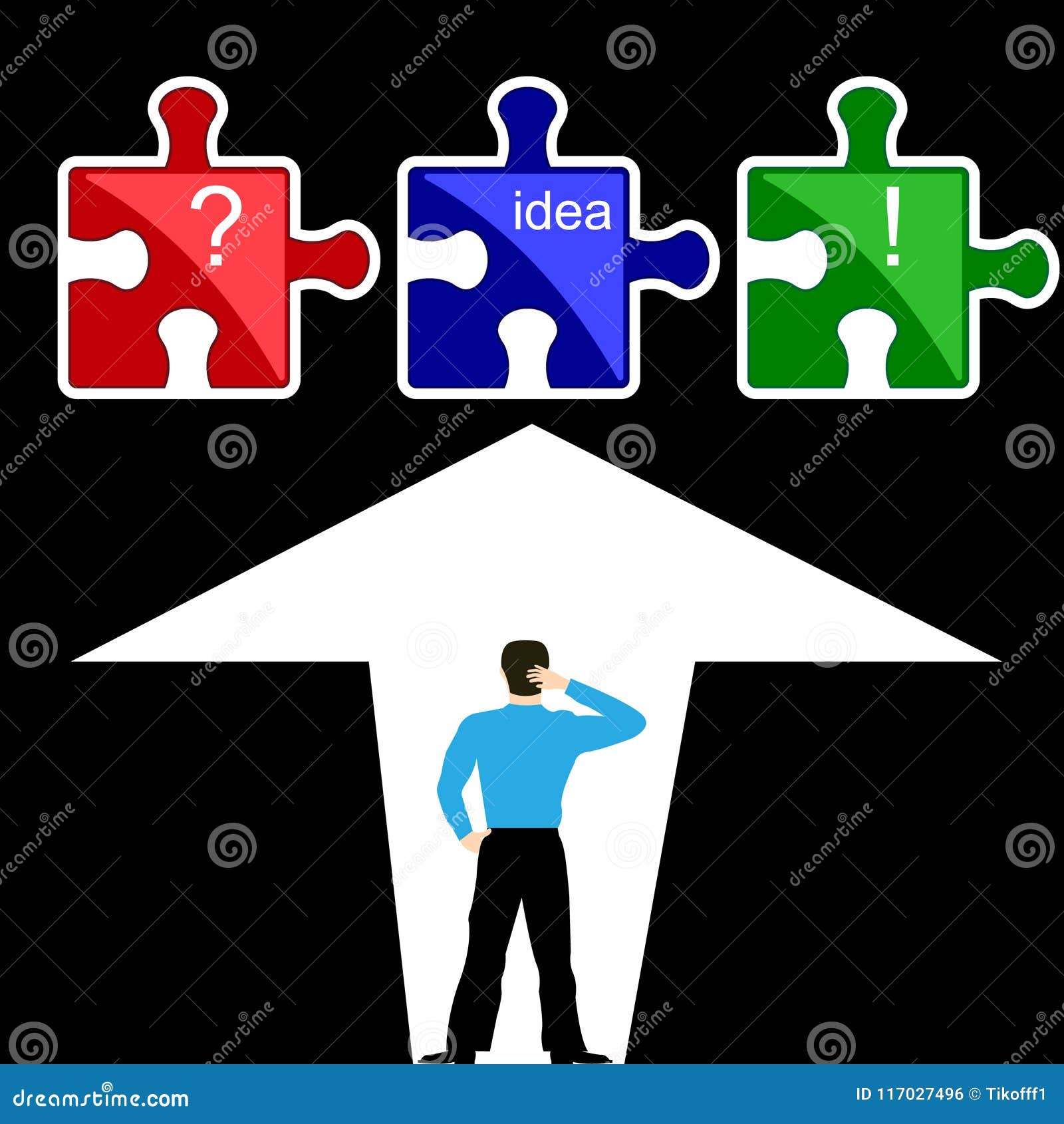 People to the idea stock vector. Illustration of shape - 117027496