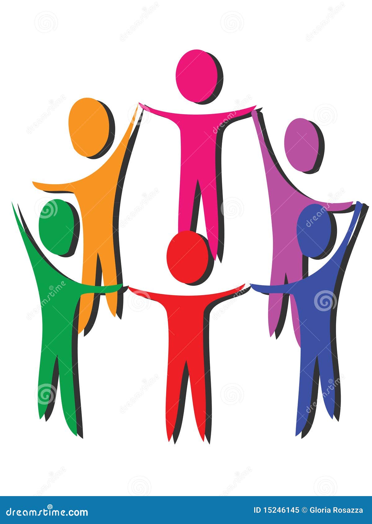 People together stock illustration. Illustration of graphic - 15246145