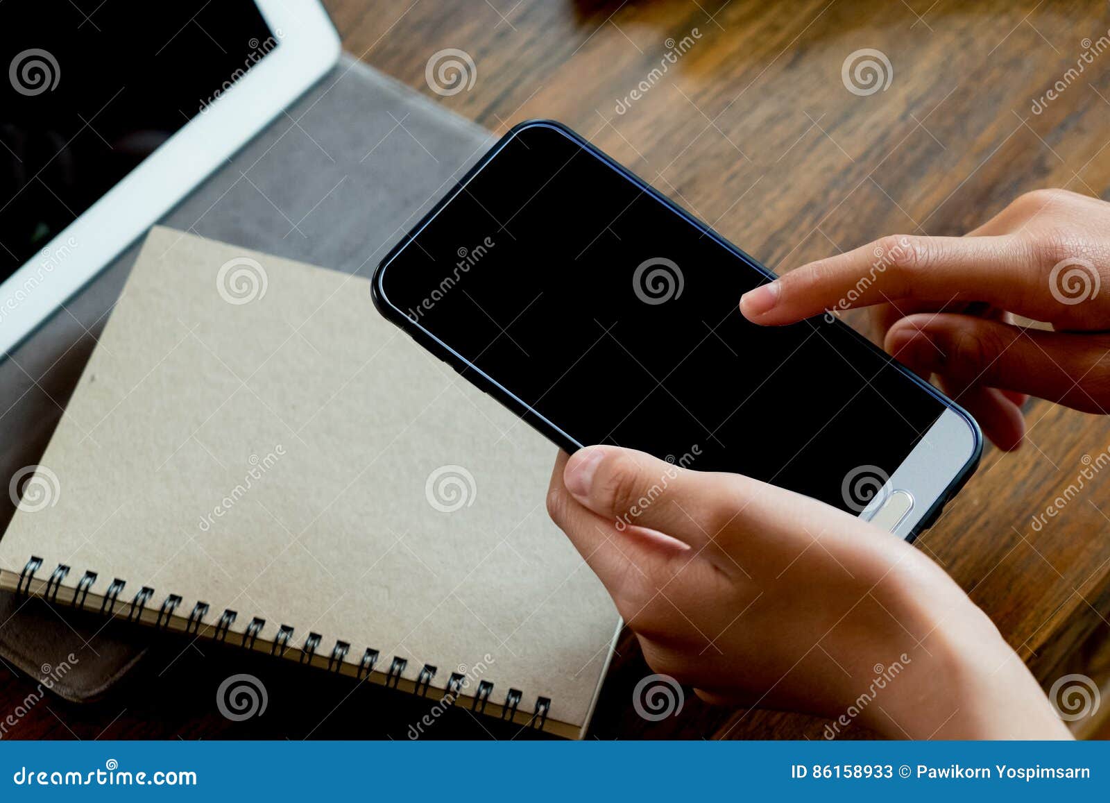 People Touching Screen on Mobile Smart Phone Stock Image - Image of ...