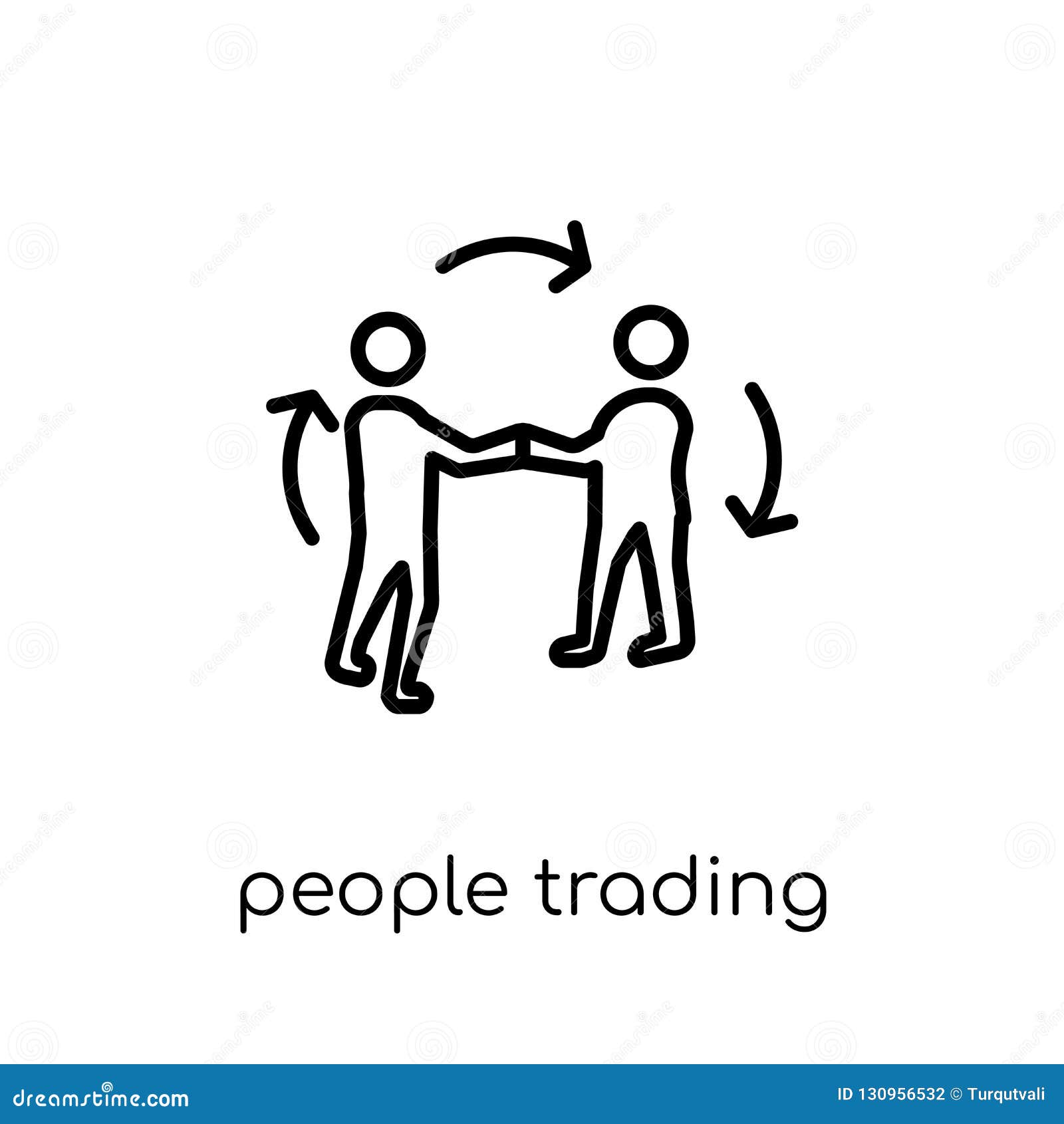 People Trading Icon. Trendy Modern Flat Linear Vector People Trading ...
