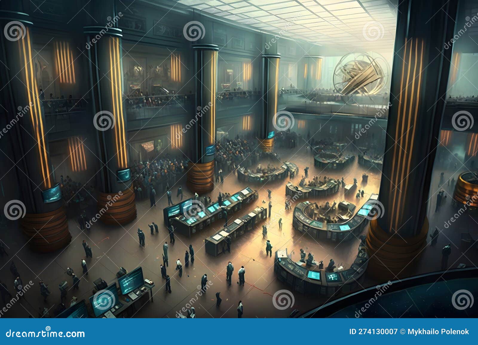 People in the Trading Room. Neural Network AI Generated Stock ...