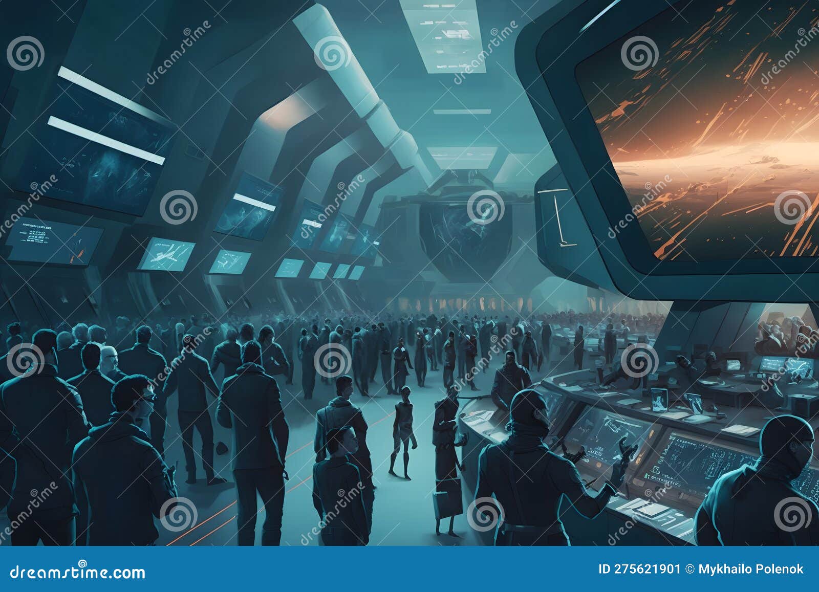 People in the Trading Room. Neural Network AI Generated Stock ...