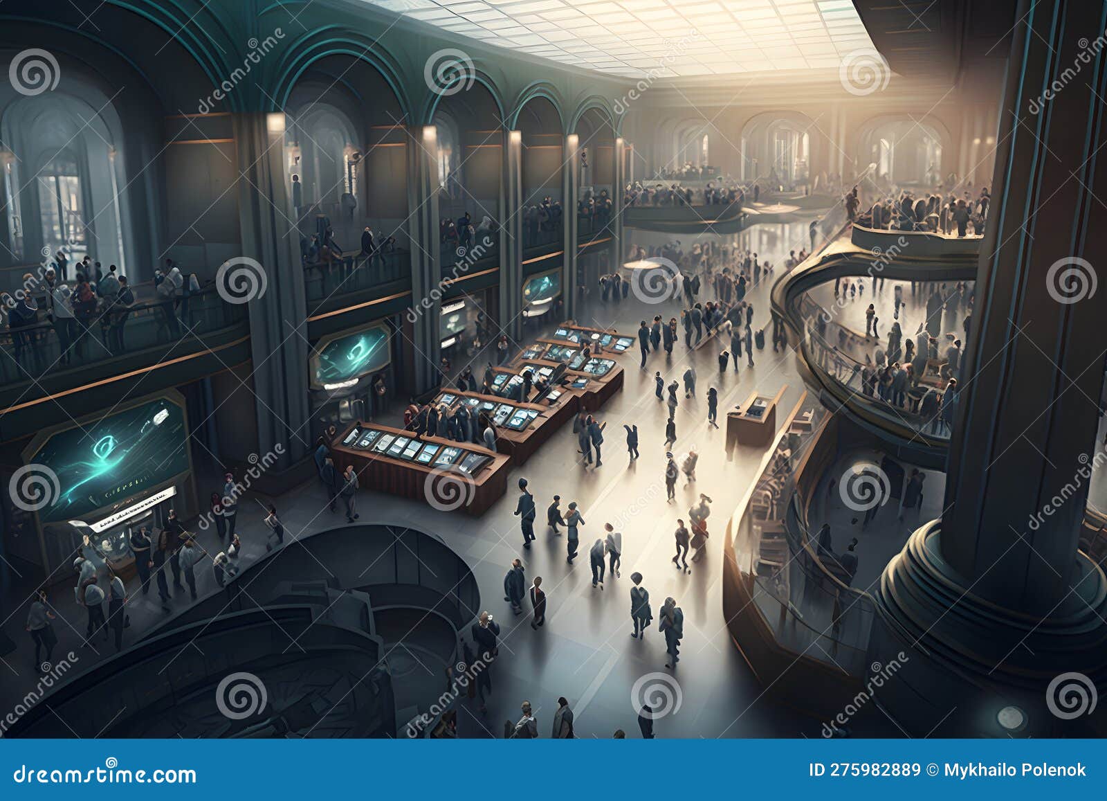 People in the Trading Room. Neural Network AI Generated Stock ...