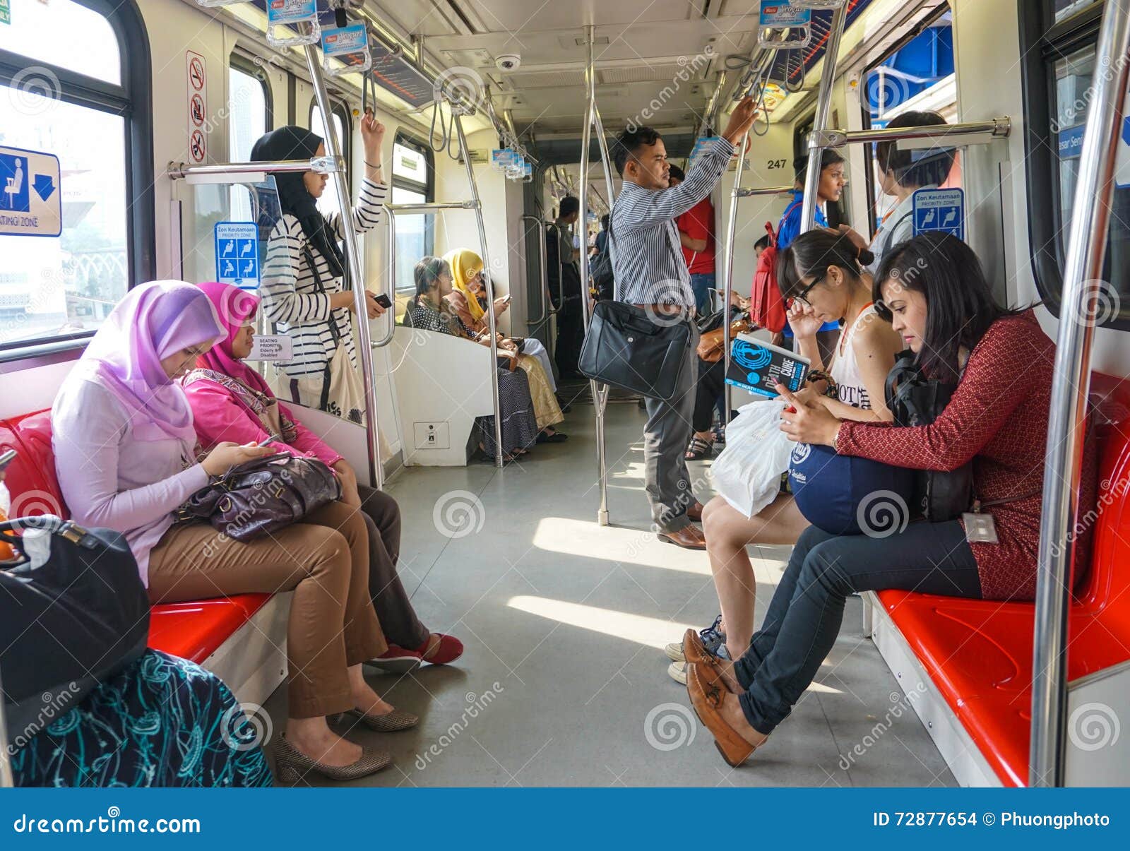 People in the Train in Kuala Lumpur, Malaysia Editorial Stock Image ...