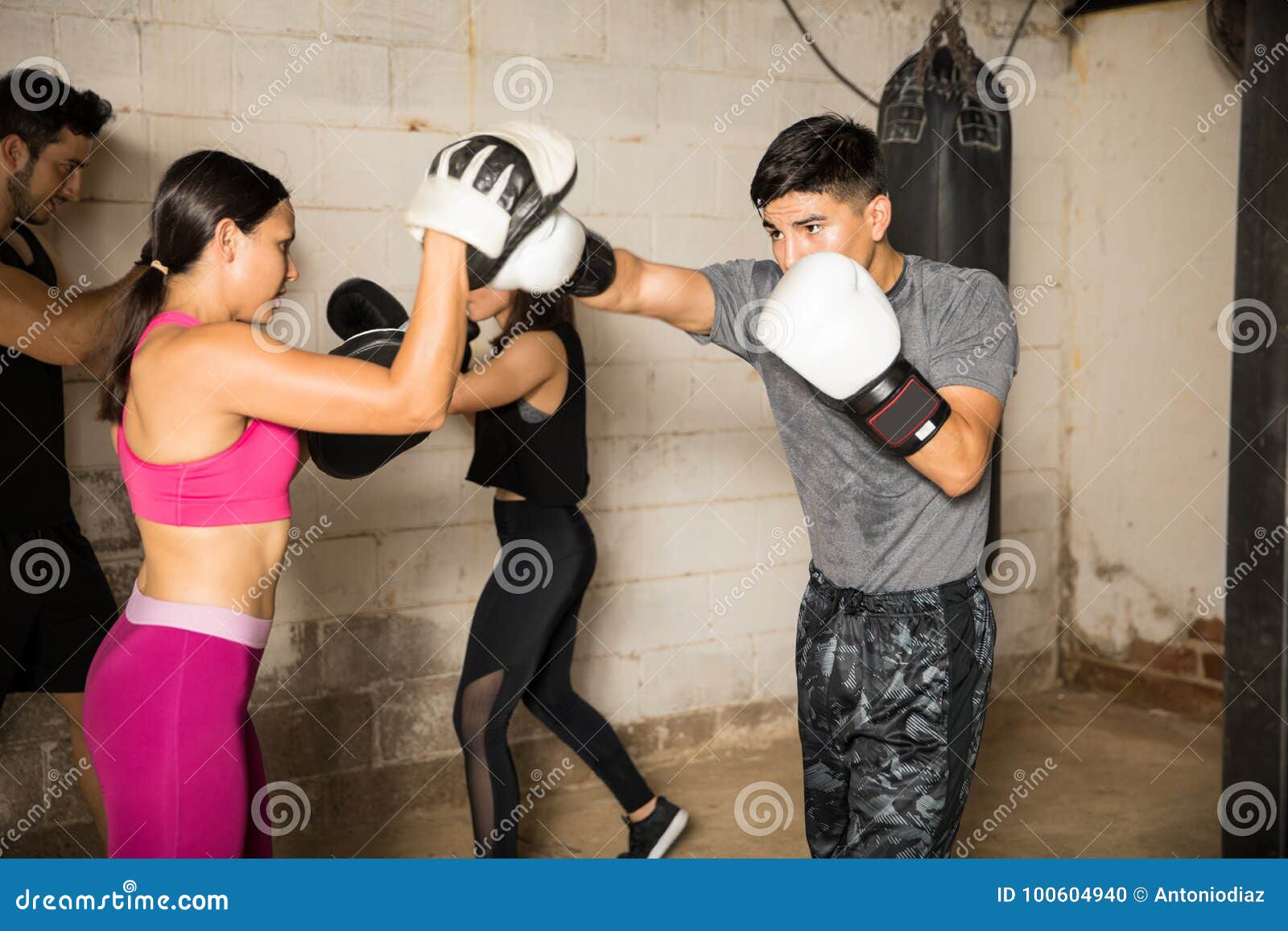 People Training in a Boxing Gym Stock Photo - Image of stance, group ...
