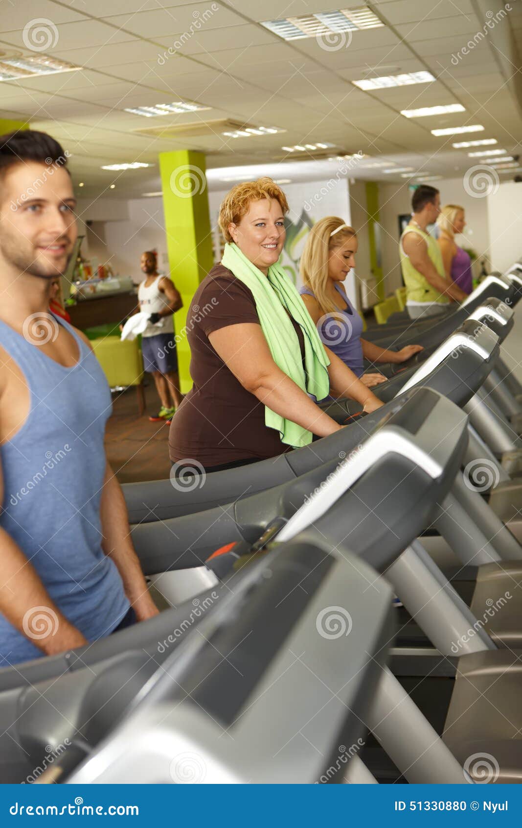 People training in gym stock photo. Image of indoor, blond - 51330880